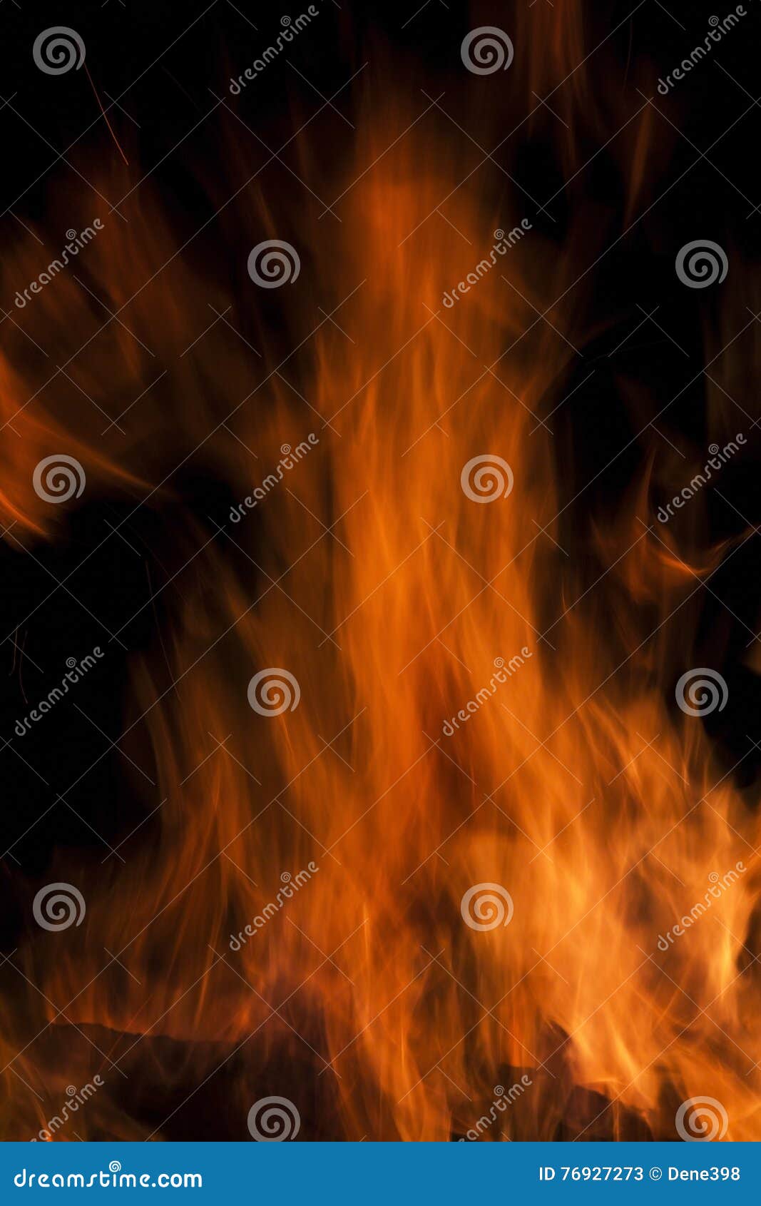 Fire Burning in the Night stock image. Image of danger - 76927273