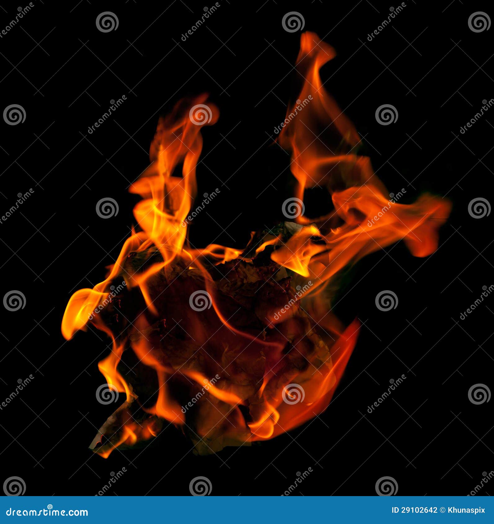 Fire burning on paper stock photo. Image of embers, abstract - 29102642