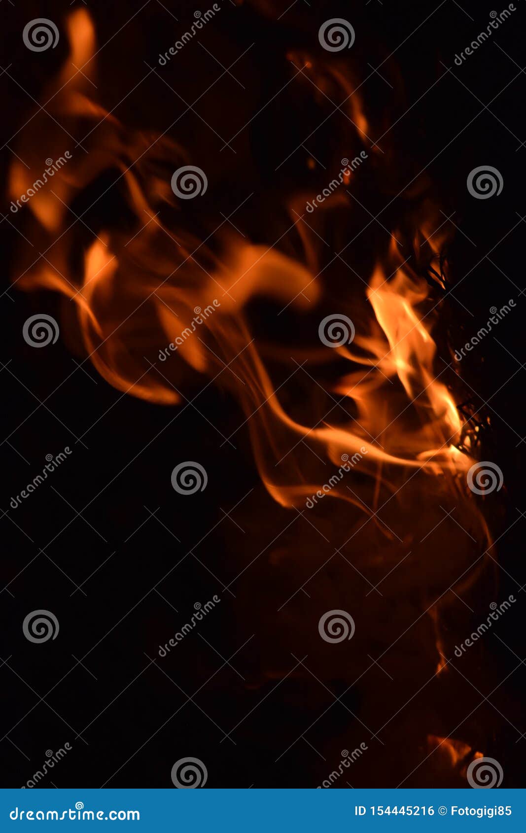 Fire Fire Rice Straw at Night Stock Photo - Image of crop, country ...