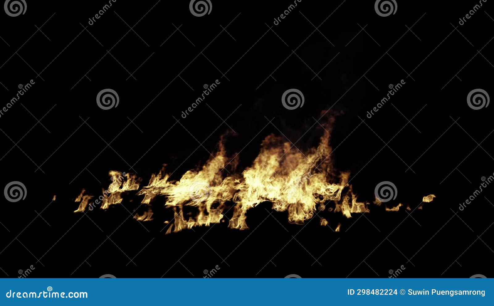 Fire Burning the Rubble on Black Background Stock Footage - Video of ...
