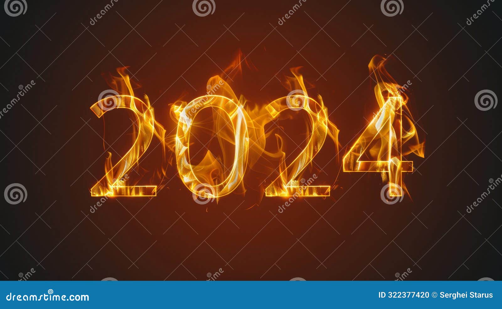 A Fire is Burning in the Shape of a Number 2024, AI Stock Photo - Image ...