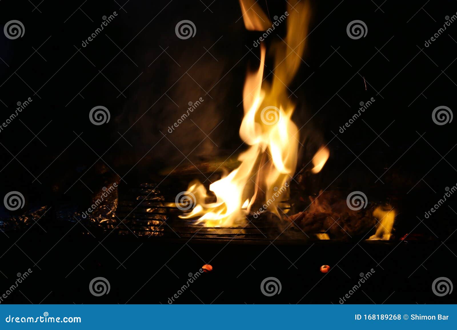 A Fire Burns in a Fire and Smoke Comes Stock Photo - Image of oxidation ...