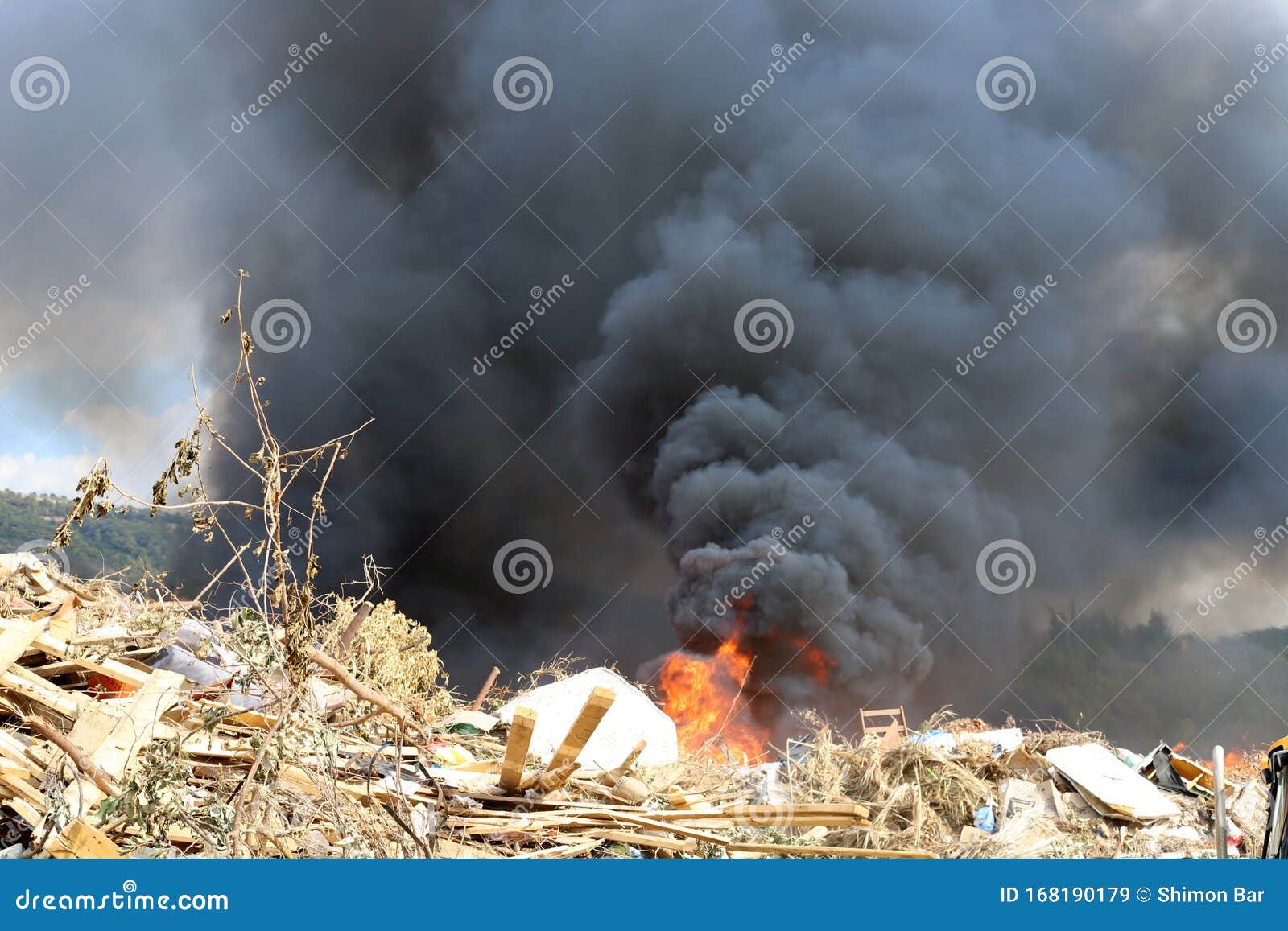 A Fire Burns in a Fire and Smoke Comes Stock Image - Image of intense ...