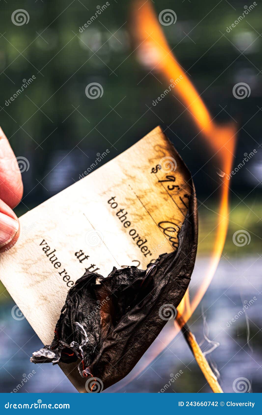 Fire Burns Paperwork stock photo. Image of cover, damage - 243660742