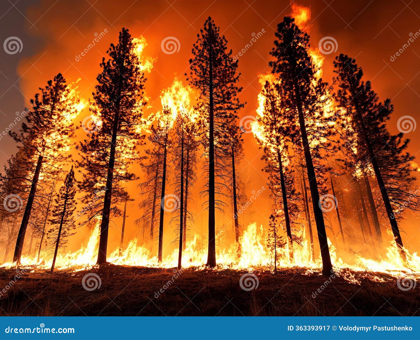 A Fire Burns On An Old Torch For A Video Game. Modern Cartoon Animation ...