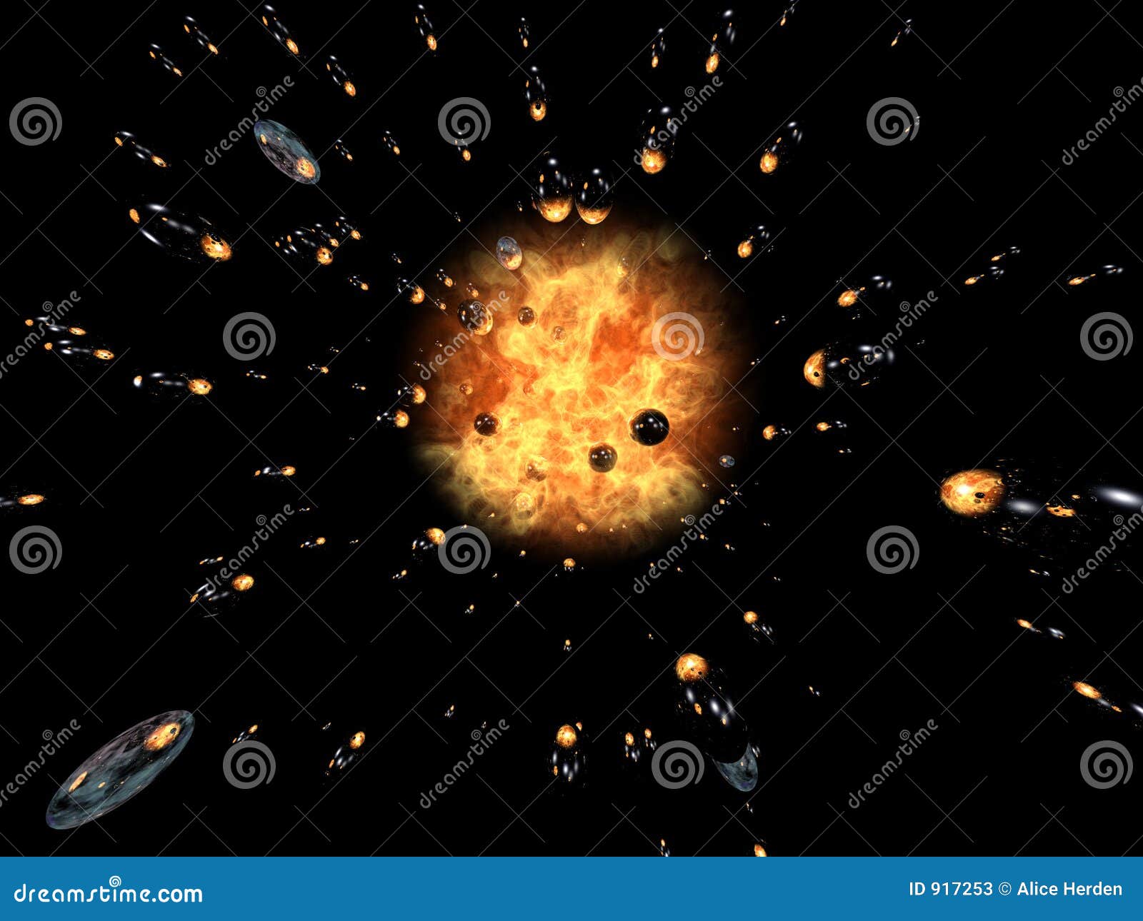 Fire Burst stock illustration. Illustration of universe - 917253