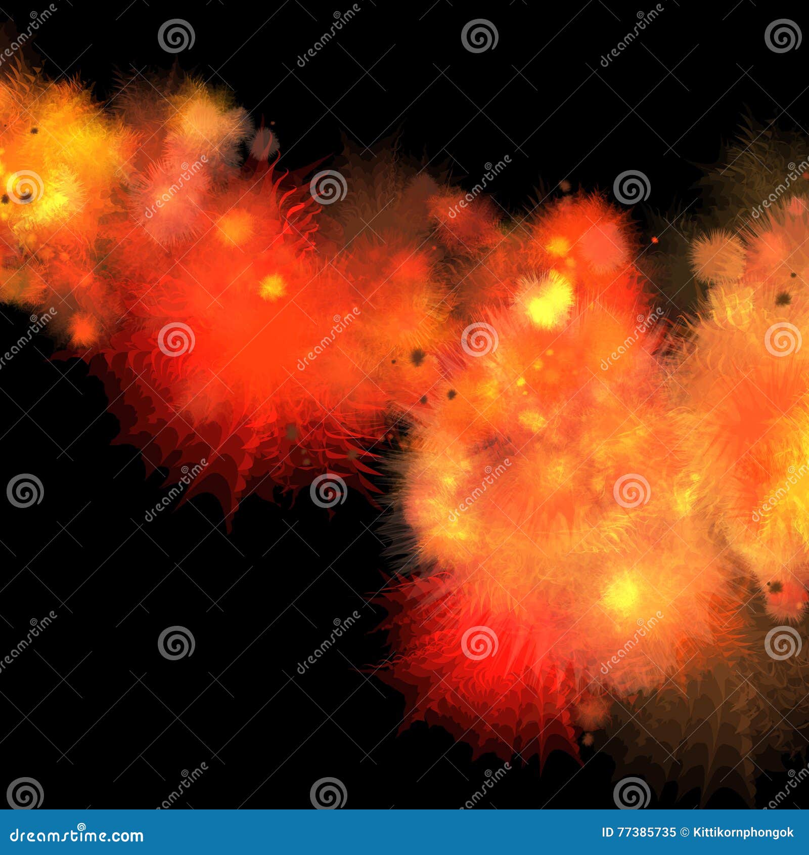 Fire burst. stock illustration. Illustration of fire - 77385735