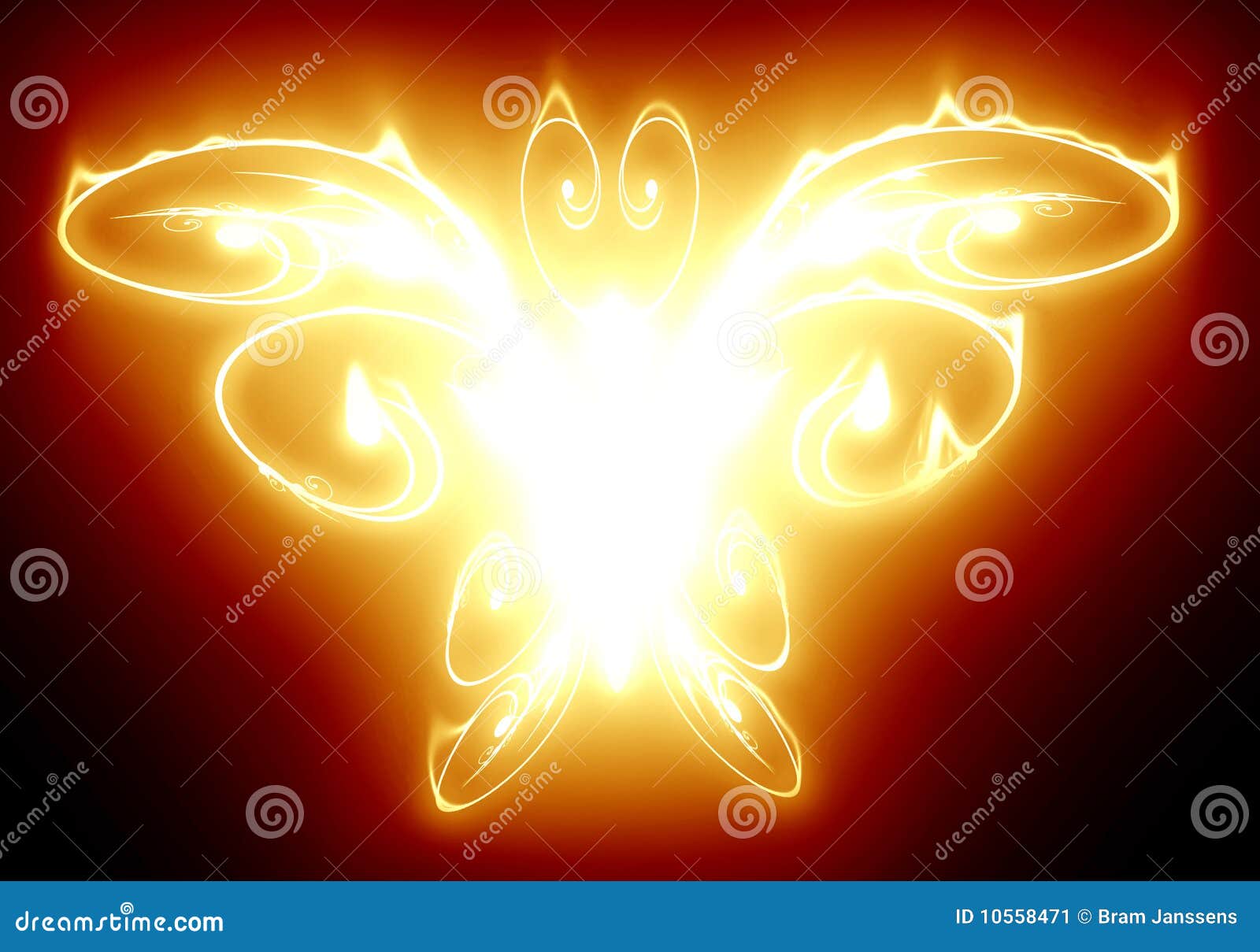 Fire Butterfly Peacock Fiery Butterfly Cartoon Vector | CartoonDealer ...