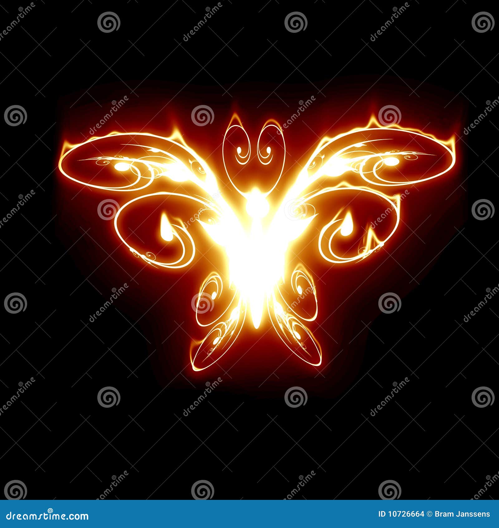 Fire butterfly stock illustration. Illustration of wing - 10726664