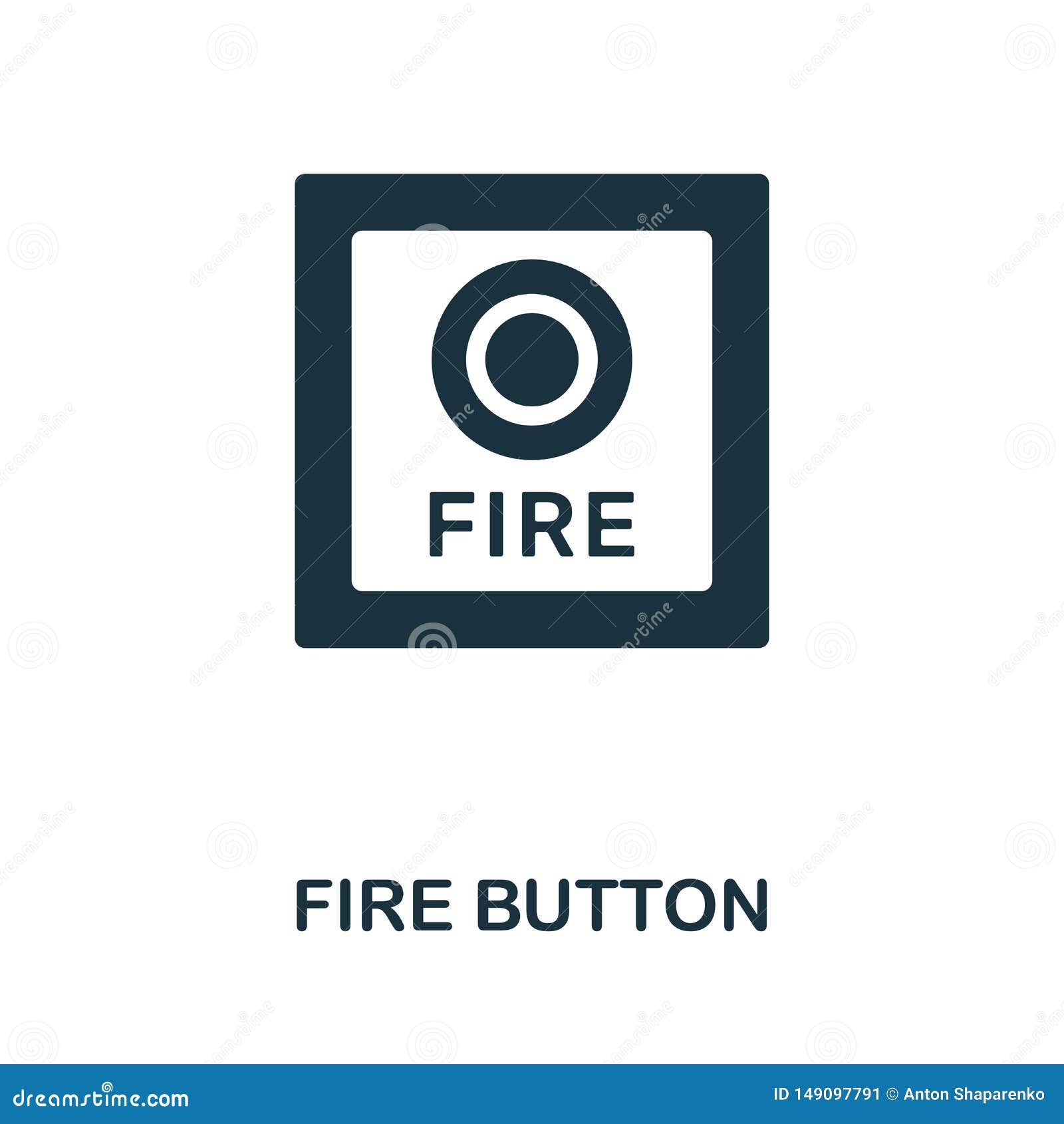 Fire Button Icon. Creative Element Design from Fire Safety Icons ...