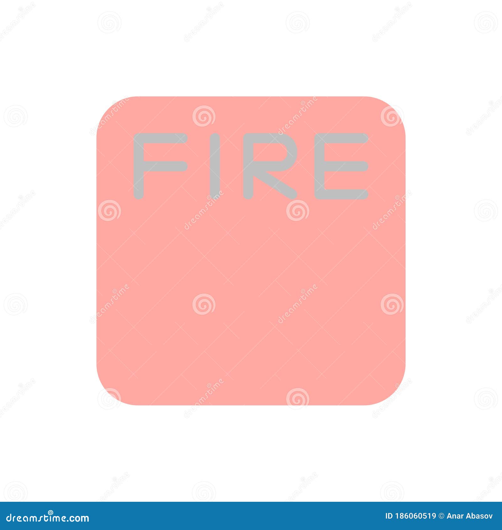 Fire, Button Icon. Simple Color Vector Elements of Firefighters Icons ...