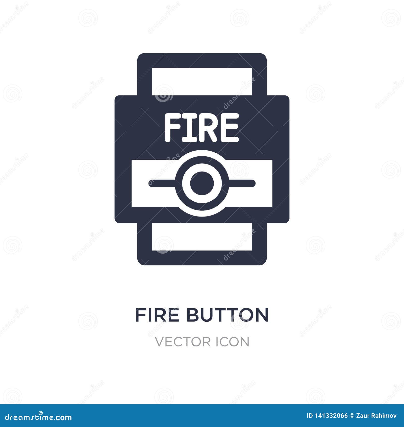Fire Button Icon on White Background. Simple Element Illustration from ...