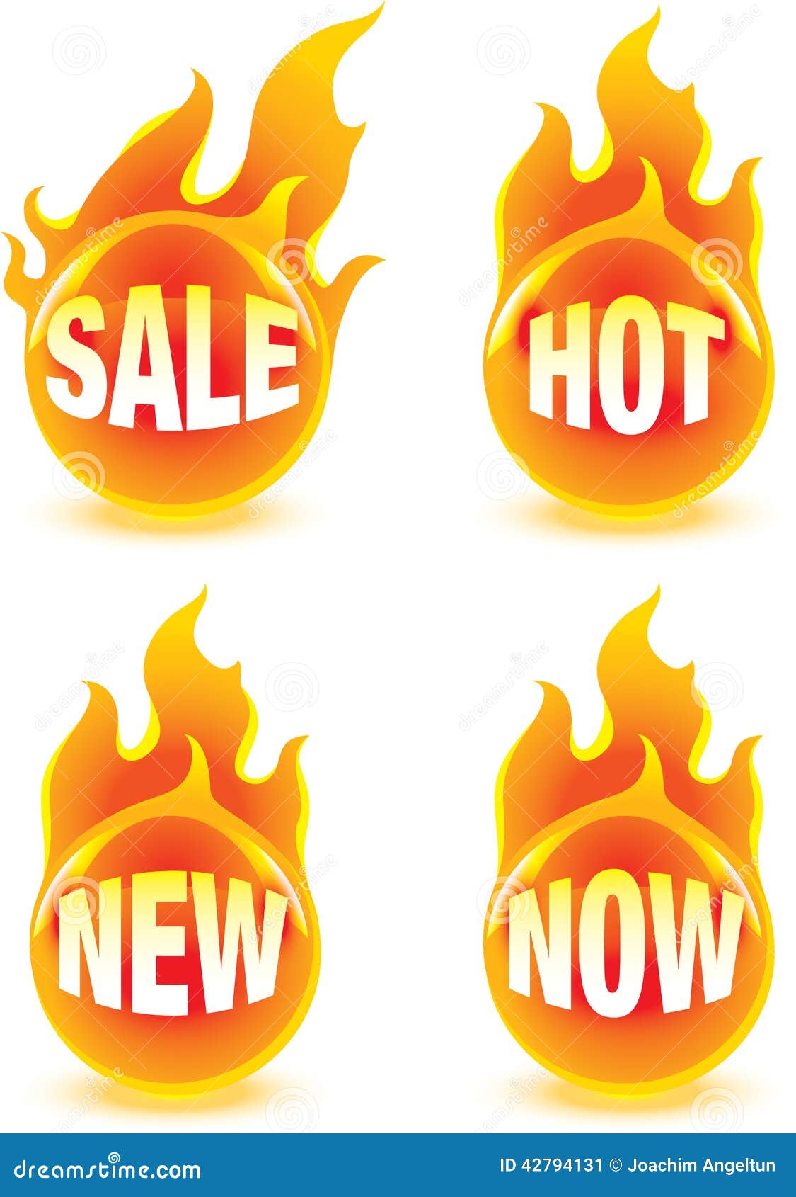 Fire Buttons Cartoon Vector | CartoonDealer.com #4904015