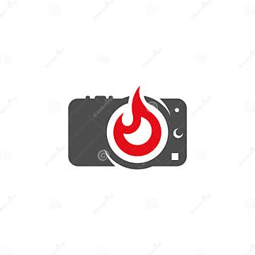 Fire Camera Logo Design Vector Template, Camera Photography Logo ...
