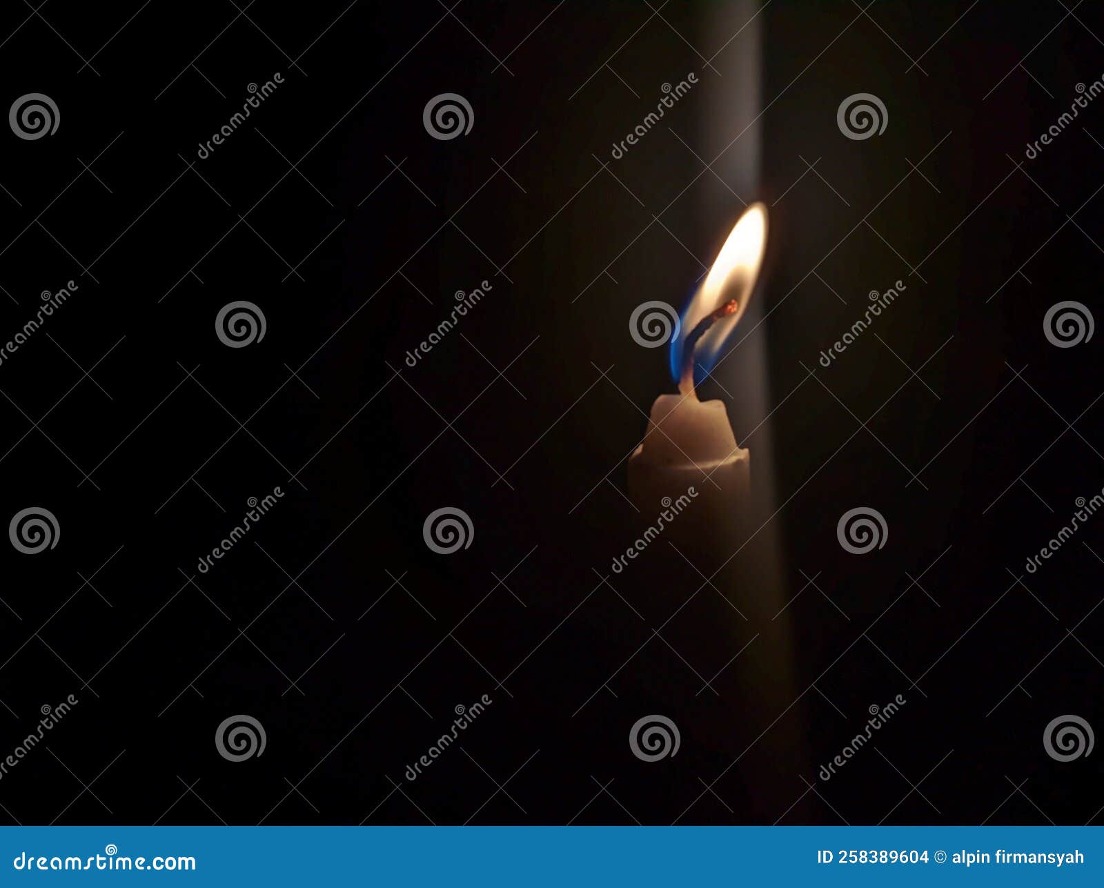 Fire Candel with Light Flare Stock Photo - Image of white, flame: 258389604