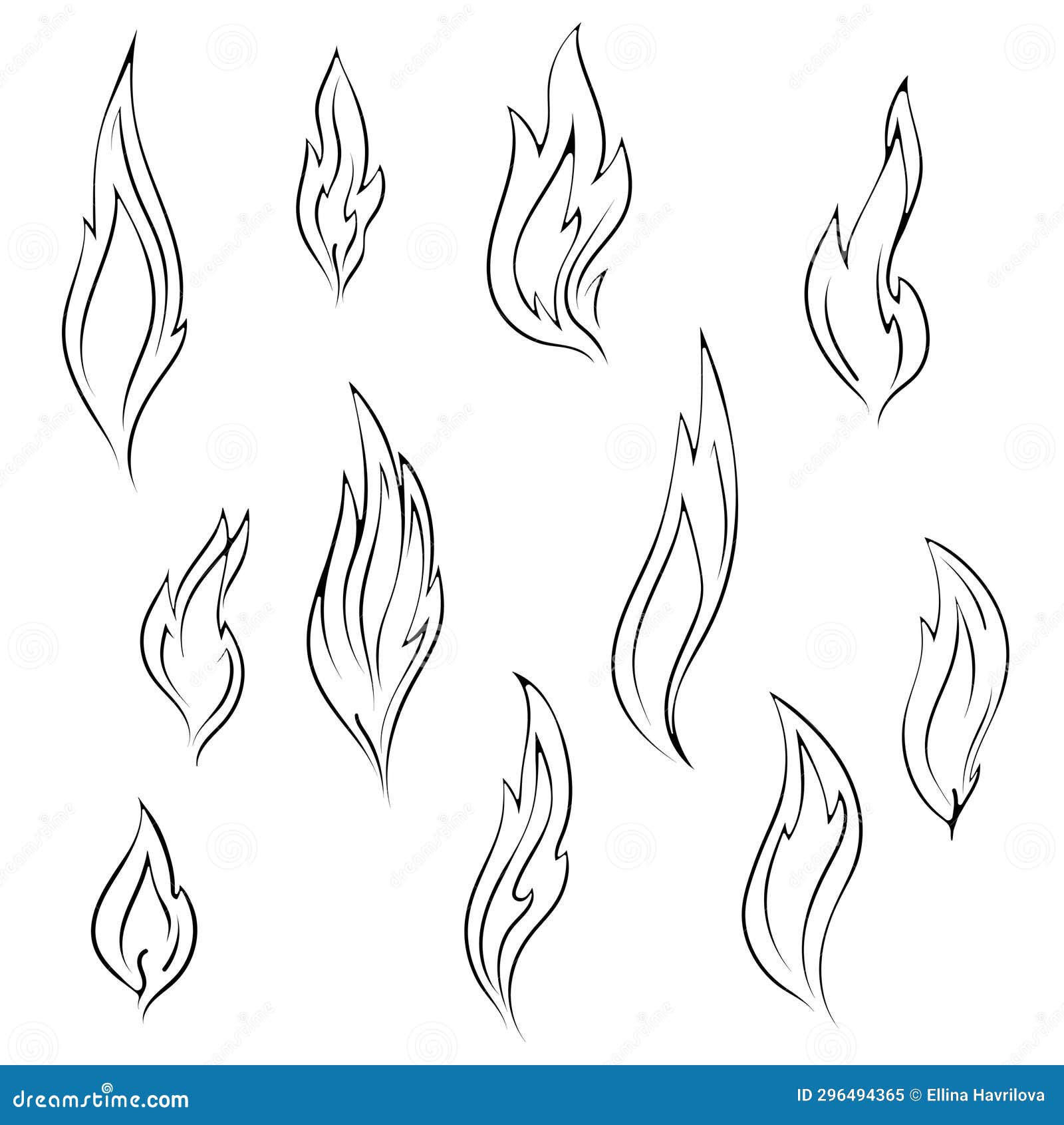 Fire Candle or Match Line Art Stock Vector - Illustration of design ...