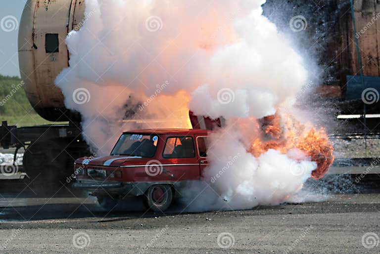 Fire car stock image. Image of fire, land, insert, outdoors - 5763981