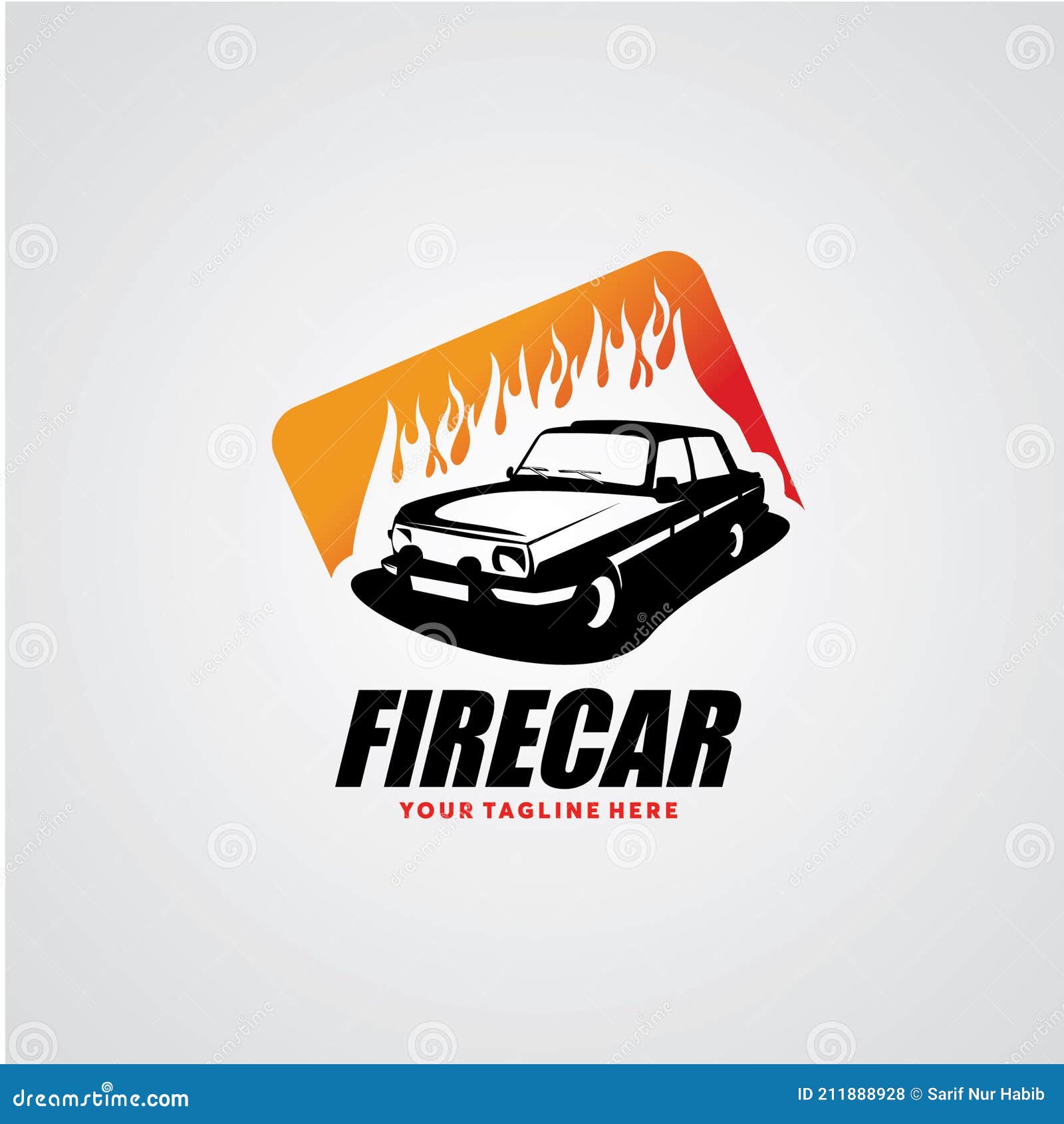 Fire Car Speed Logo Design Template Stock Vector - Illustration of icon ...