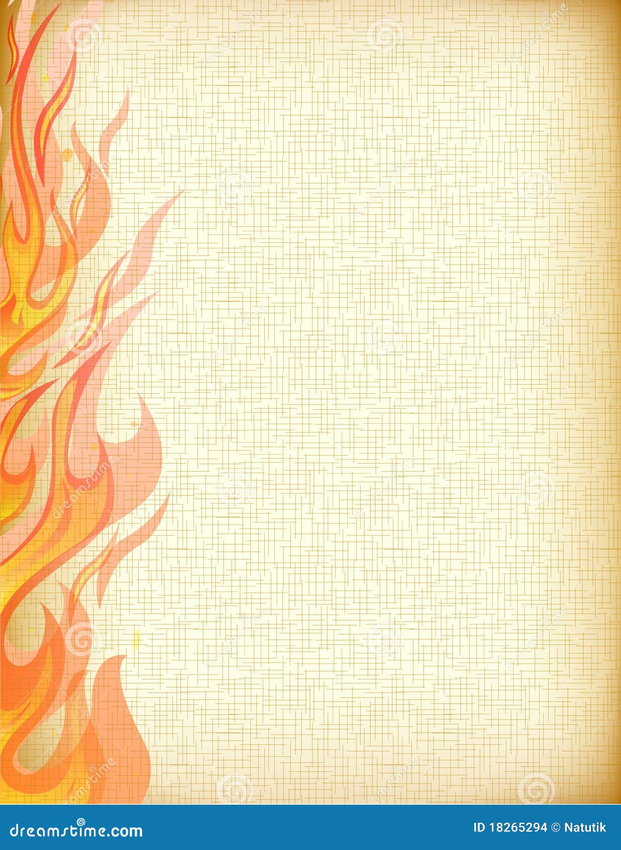 Fire card stock vector. Illustration of aged, frame, banner - 18265294