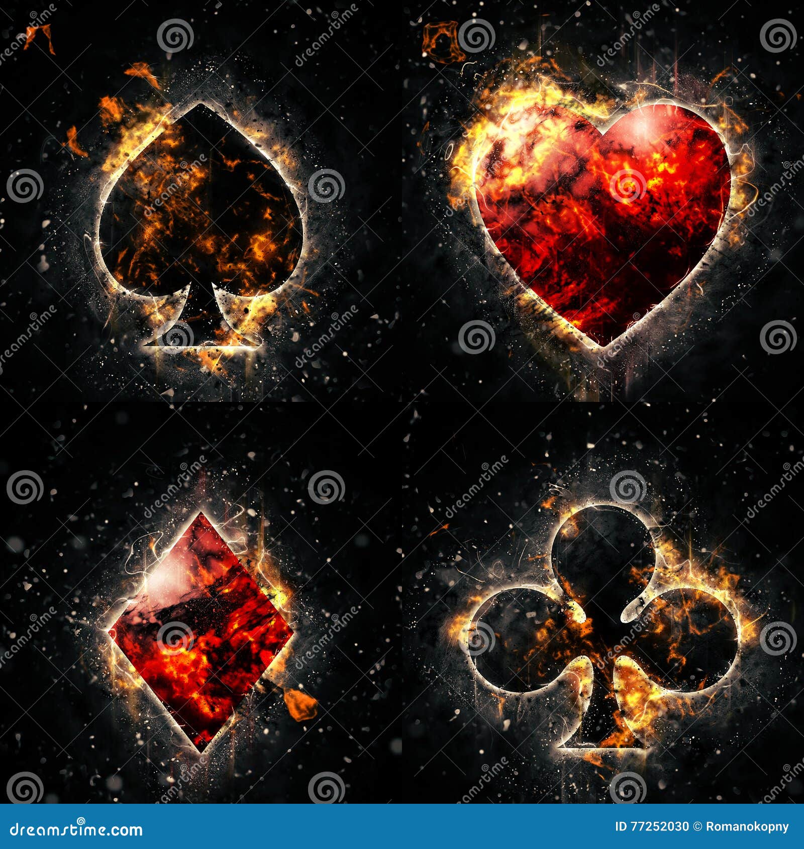 Ace Of Spades On Fire! Vector / Clip Art | CartoonDealer.com #21445694