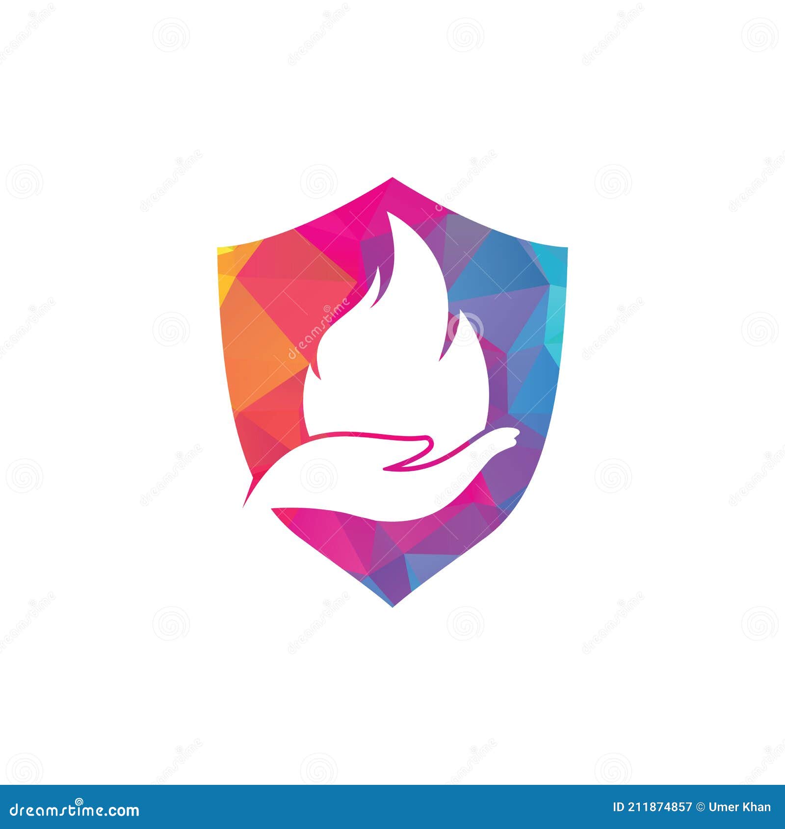 Fire Care Vector Logo Design Concept. Stock Vector - Illustration of ...