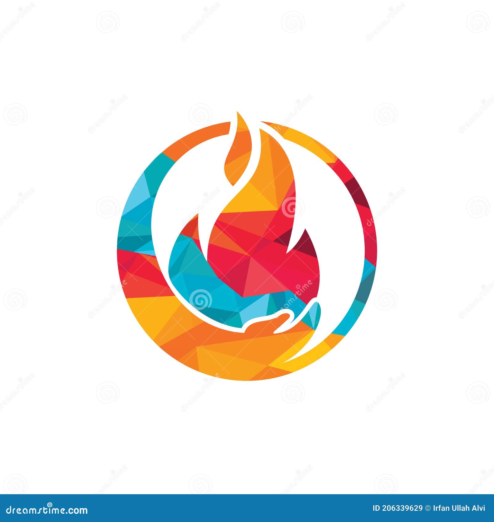 Fire Care Vector Logo Design Concept. Stock Vector - Illustration of ...