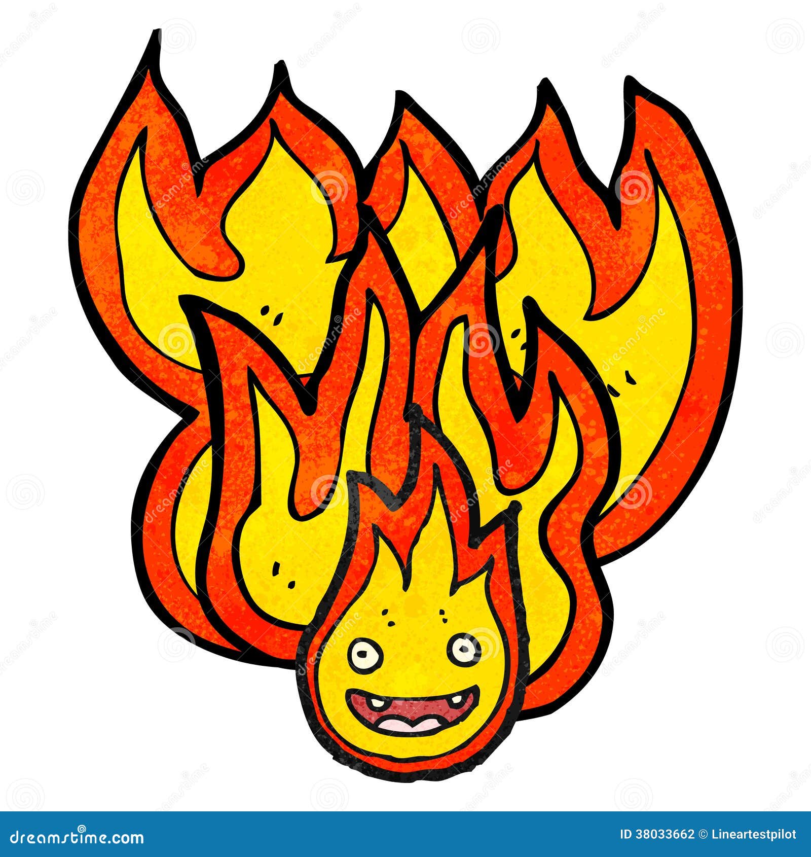 Fire cartoon character stock vector. Illustration of drawing - 38033662
