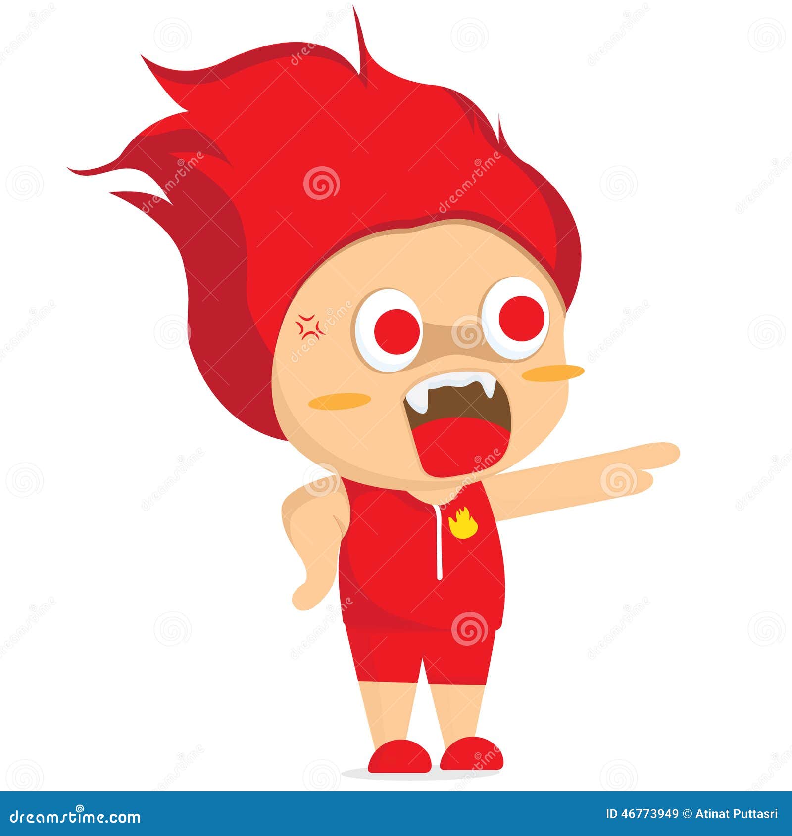 Fire cartoon character stock illustration. Illustration of irritable ...