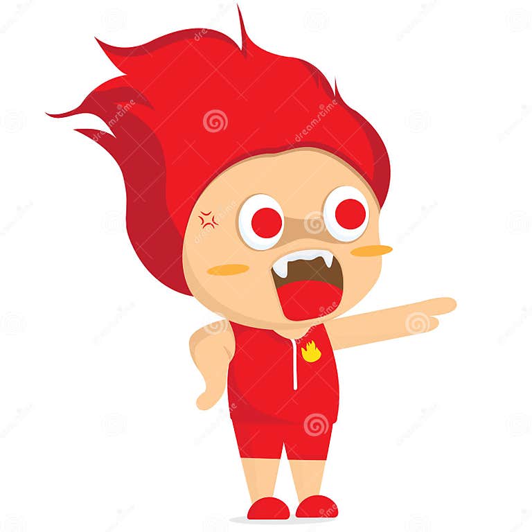 Fire cartoon character stock illustration. Illustration of irritable ...
