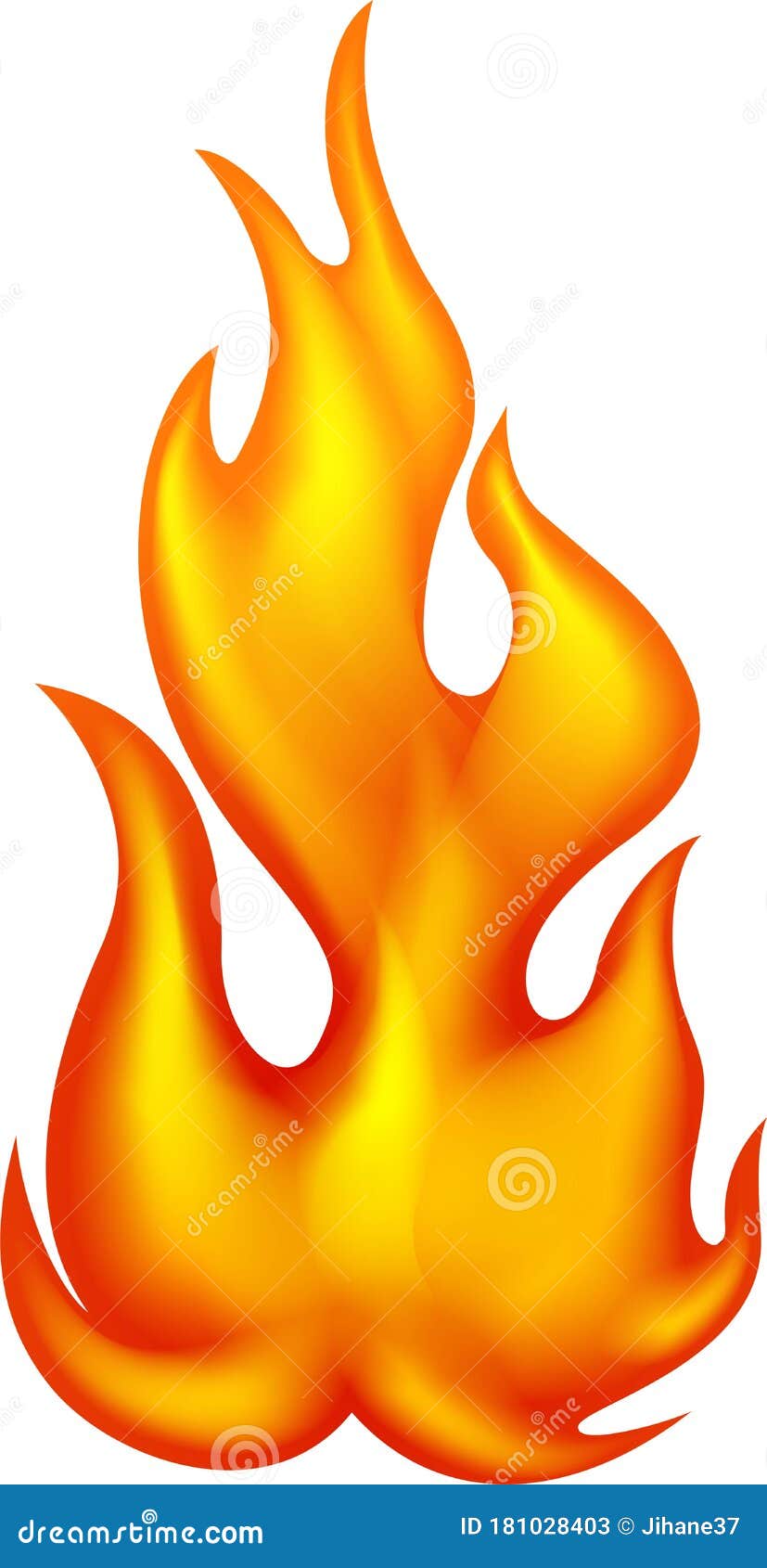 Fire Cartoon Vector Illustration Isolated Stock Vector - Illustration ...