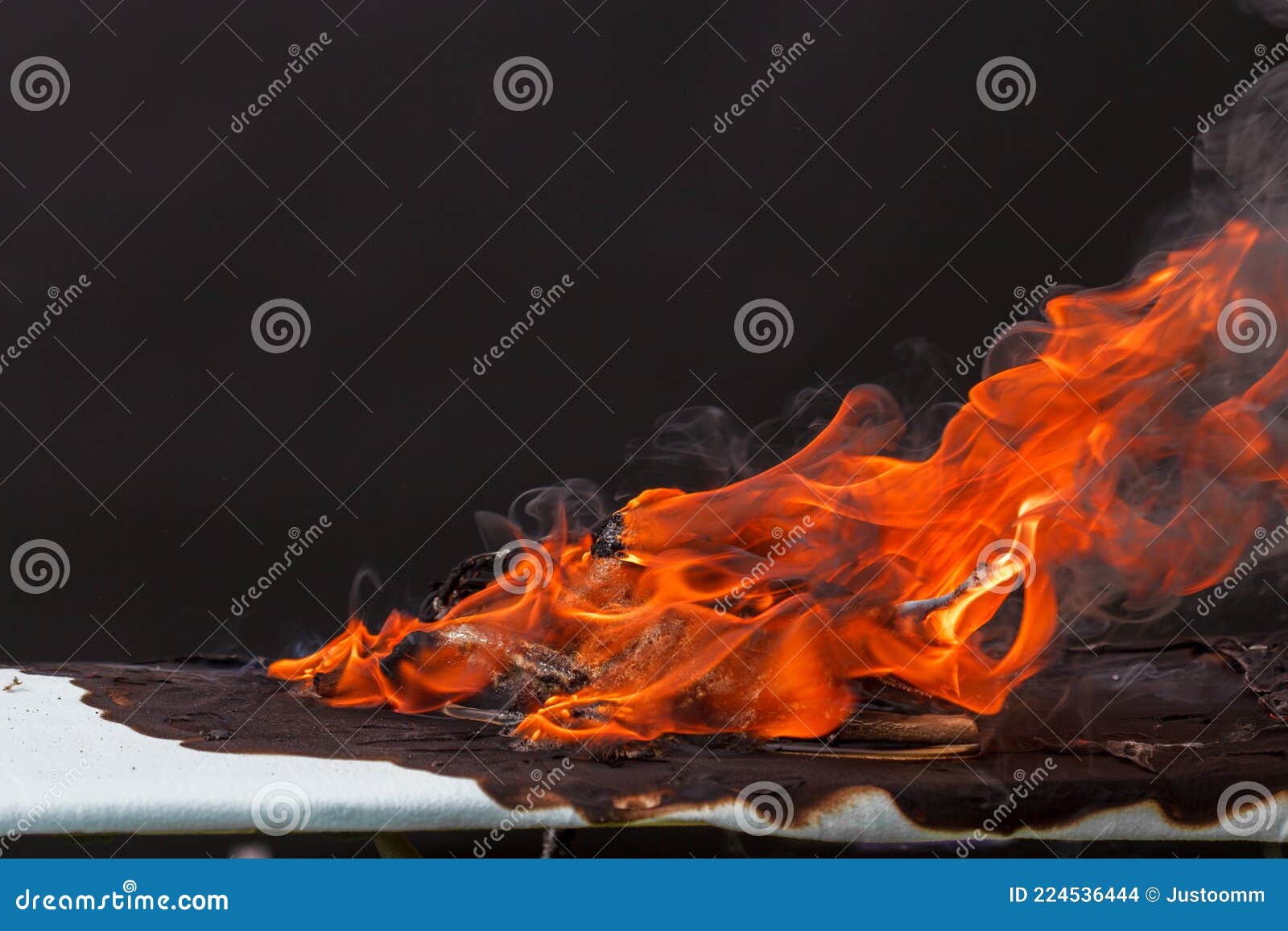 Fire Caused by Faulty Electrical Wiring in Iron Stock Photo - Image of ...