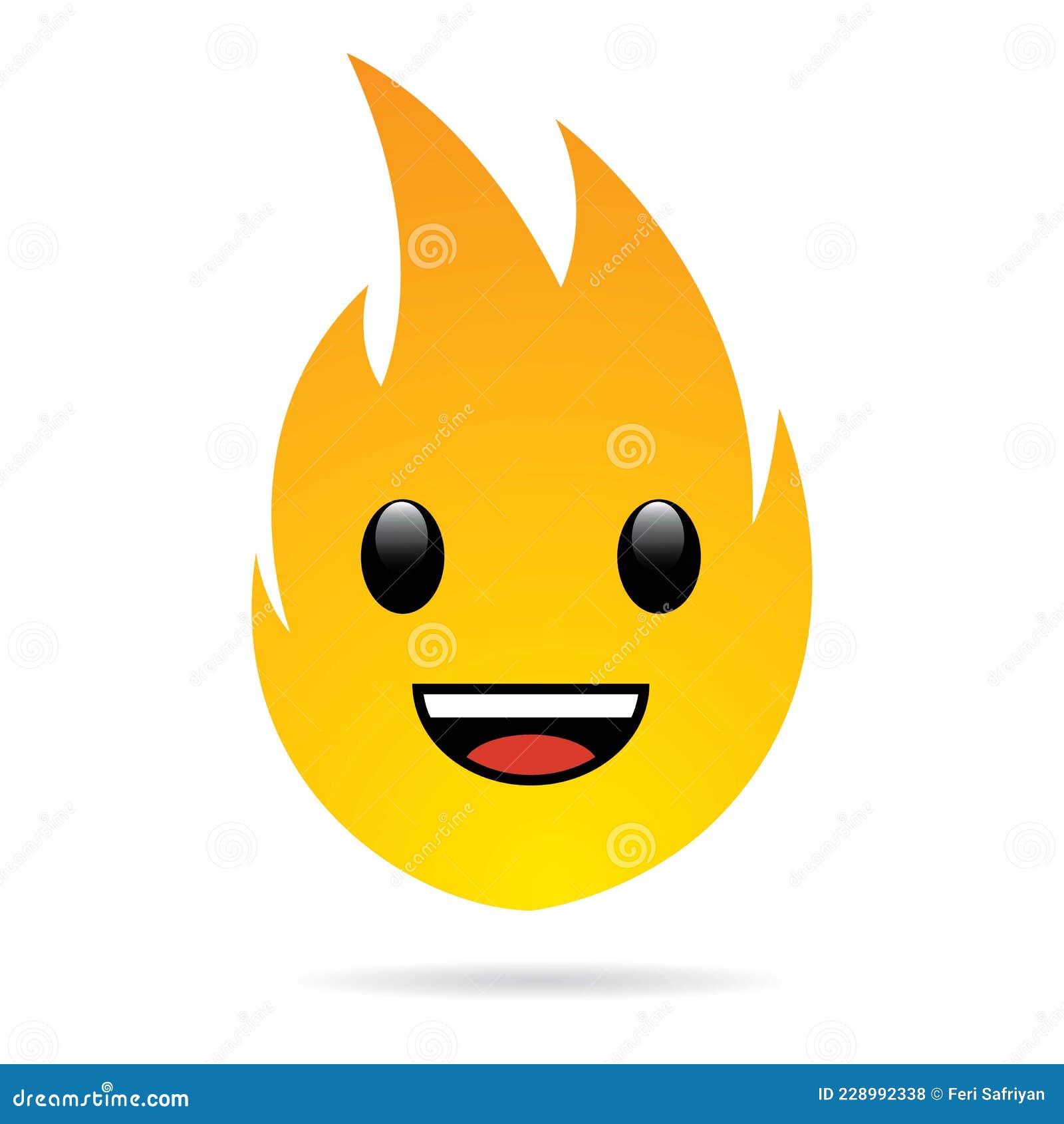 Fire character vecto stock vector. Illustration of graphic - 228992338