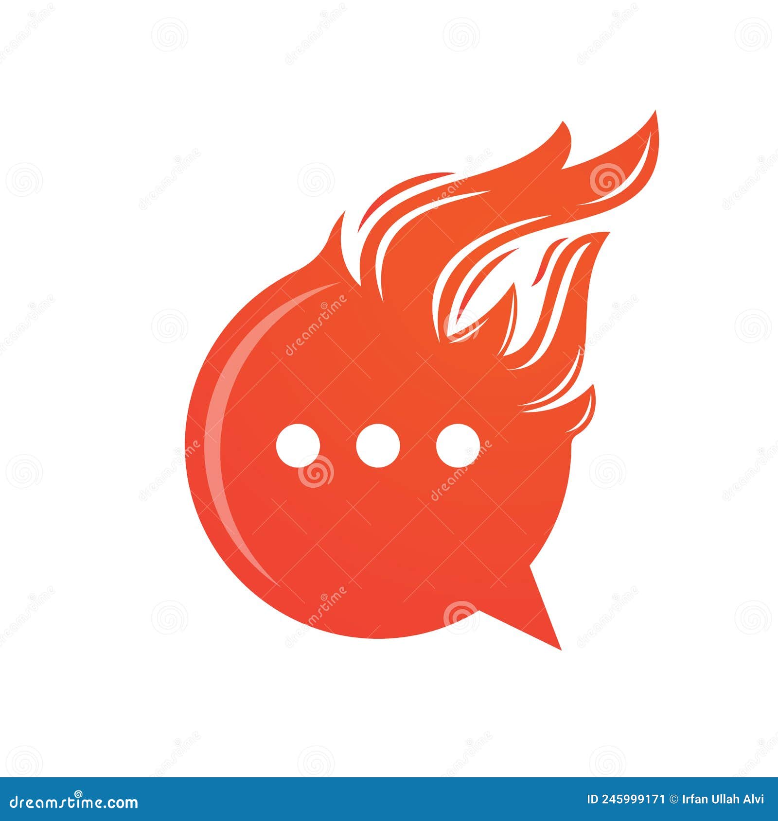 Fire Chat Vector Logo Design. Flame Talk Logo Design. Stock Vector ...