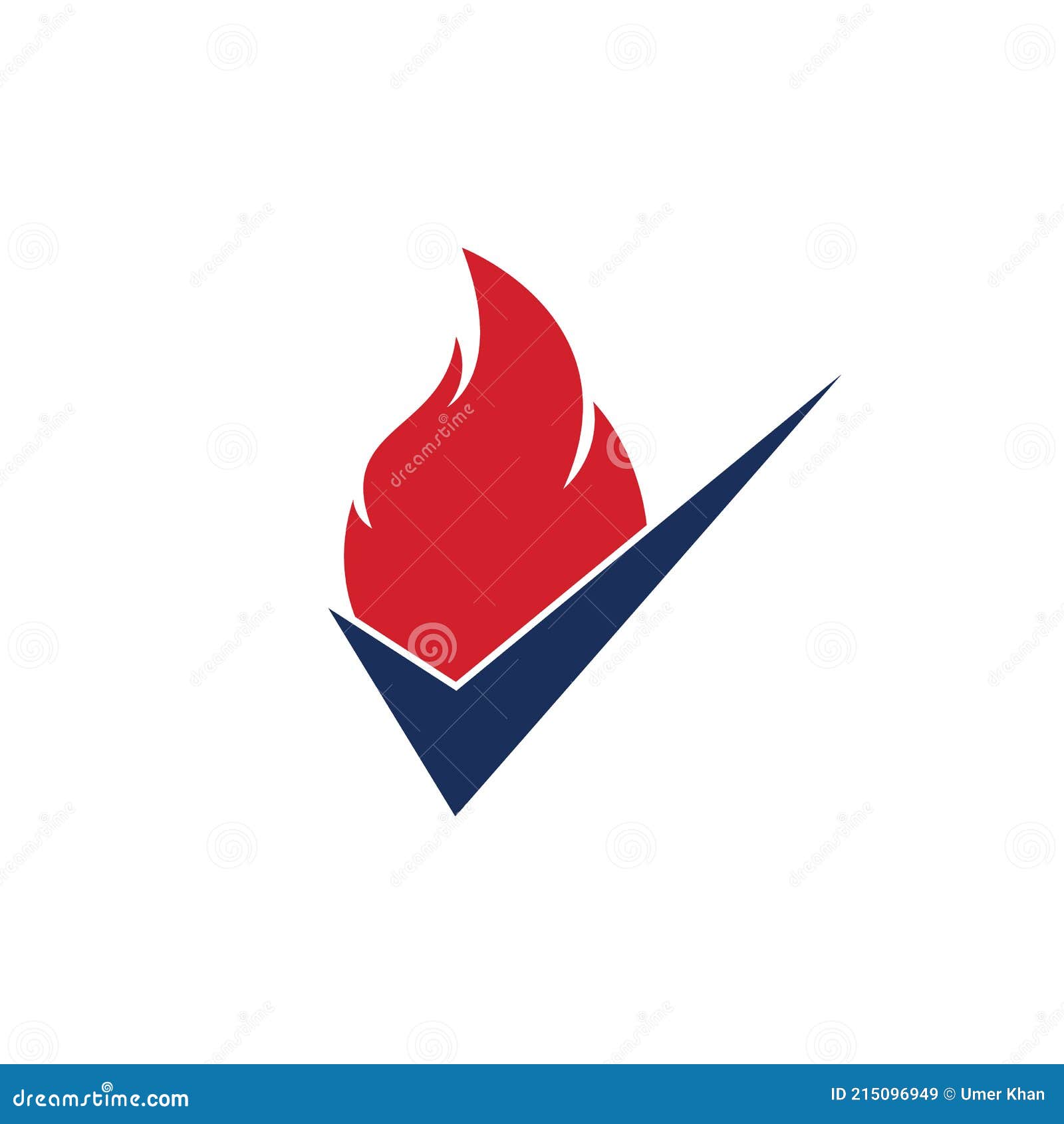 Fire Check Vector Logo Design Template. Stock Vector - Illustration of ...