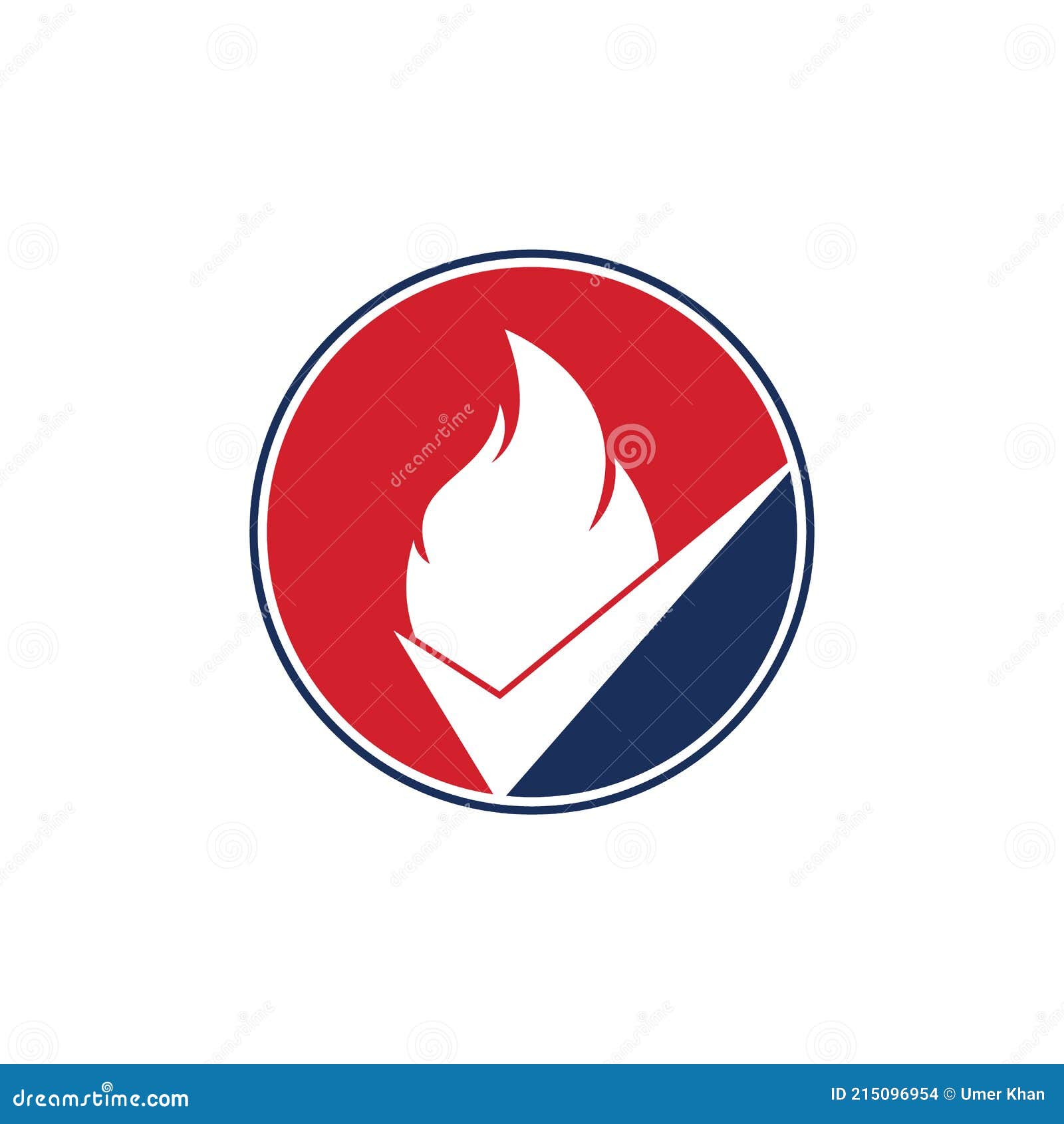 Fire Check Vector Logo Design Template. Stock Vector - Illustration of ...