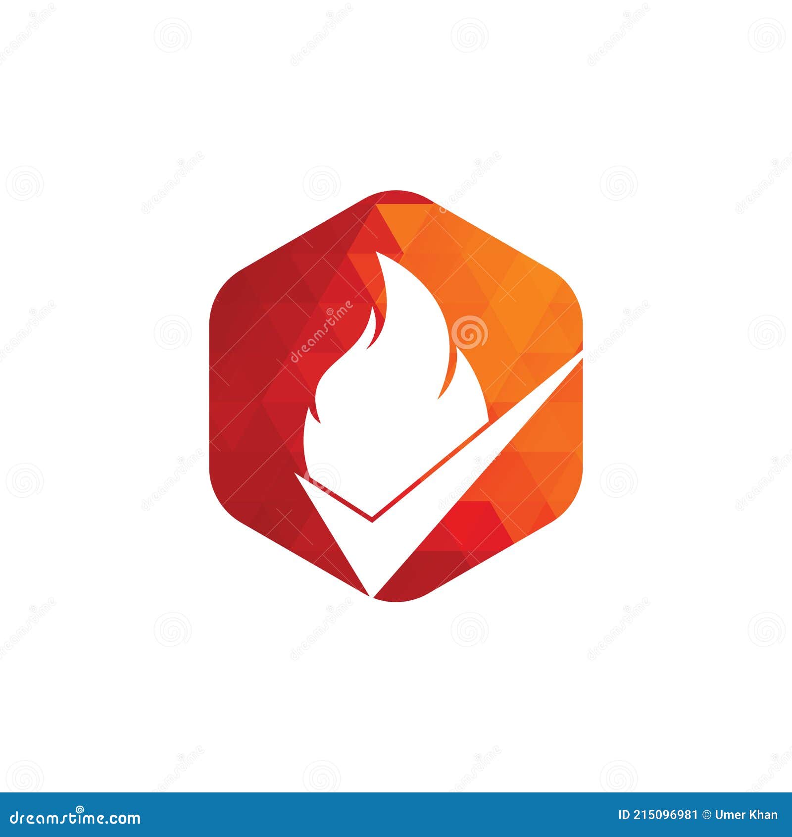 Fire Check Vector Logo Design Template. Stock Vector - Illustration of ...
