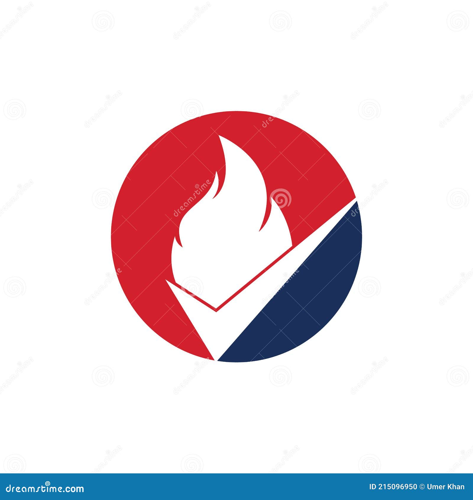 Fire Check Vector Logo Design Template. Stock Vector - Illustration of ...
