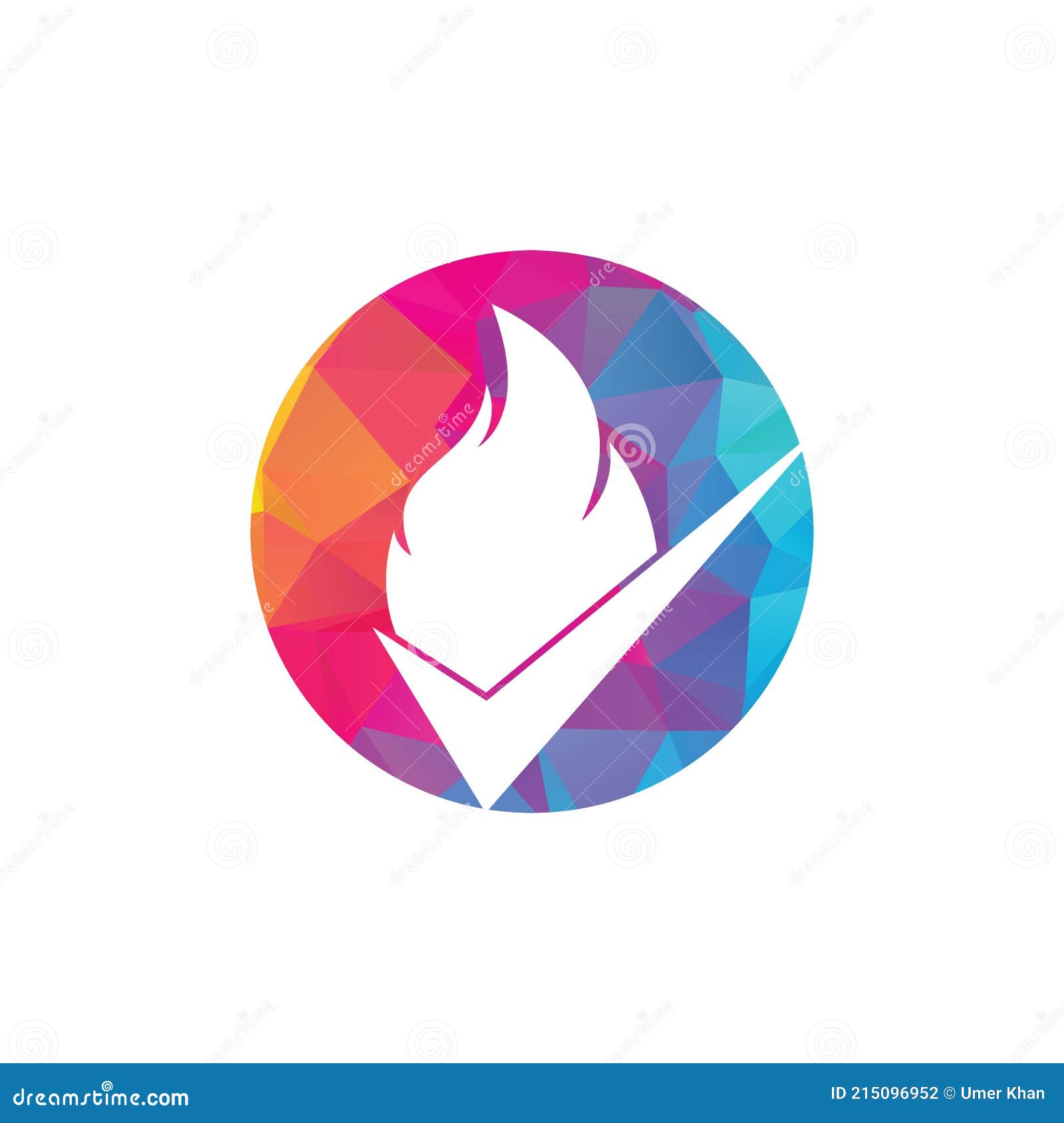 Fire Check Vector Logo Design Template. Stock Vector - Illustration of ...