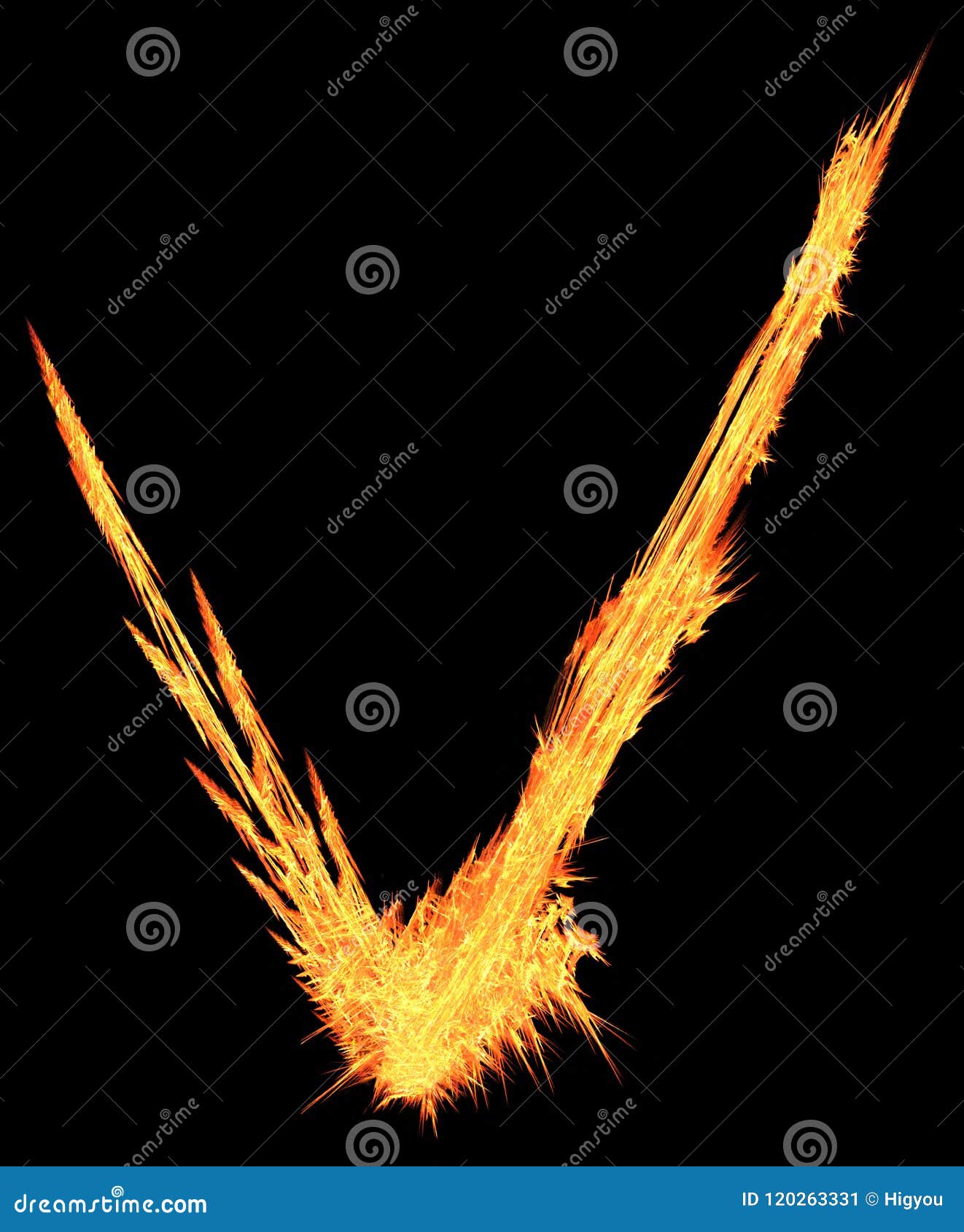 Fire Checkmark stock illustration. Illustration of fire - 120263331