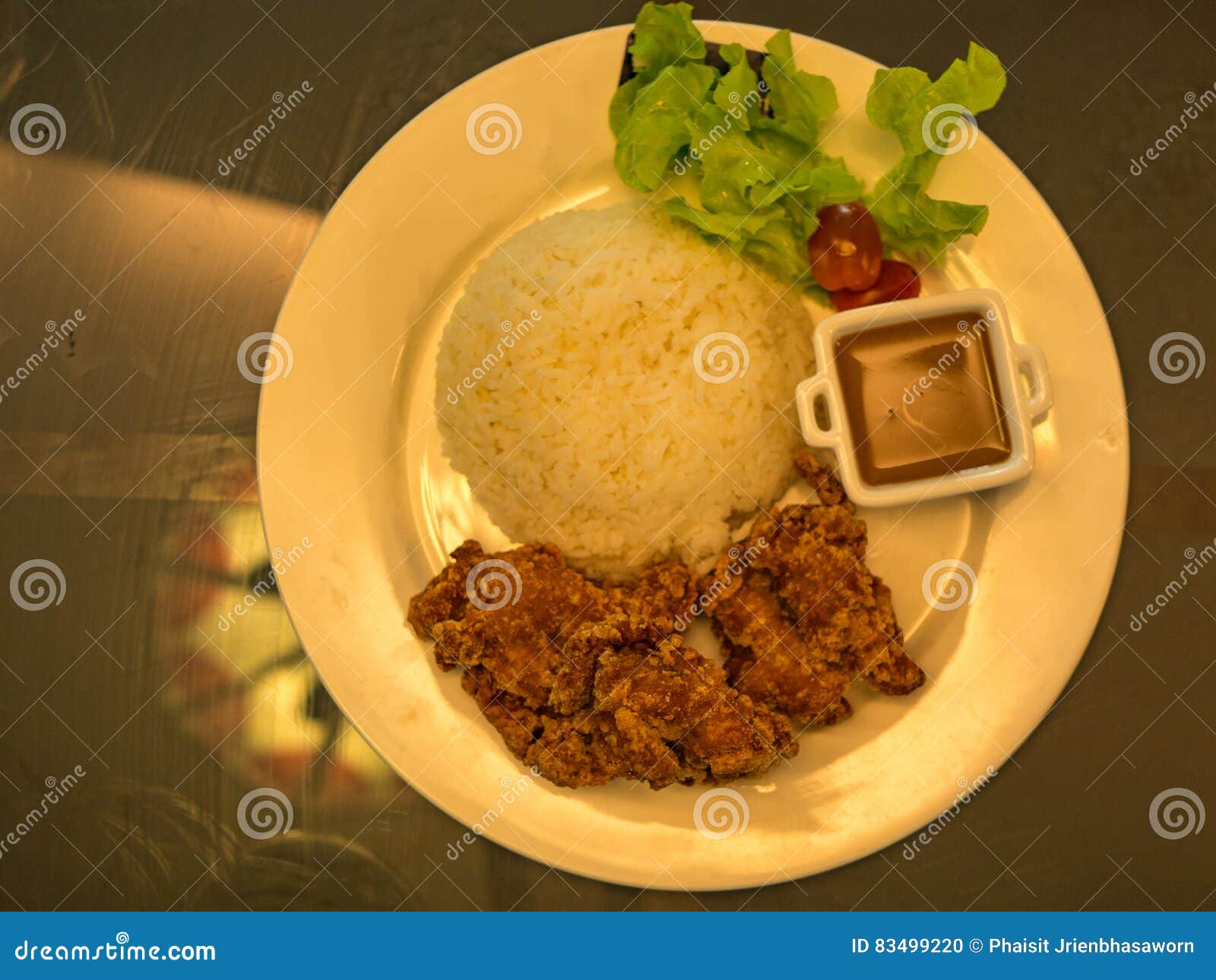 Fire chicken stock photo. Image of vegetable, food, restaurant - 83499220