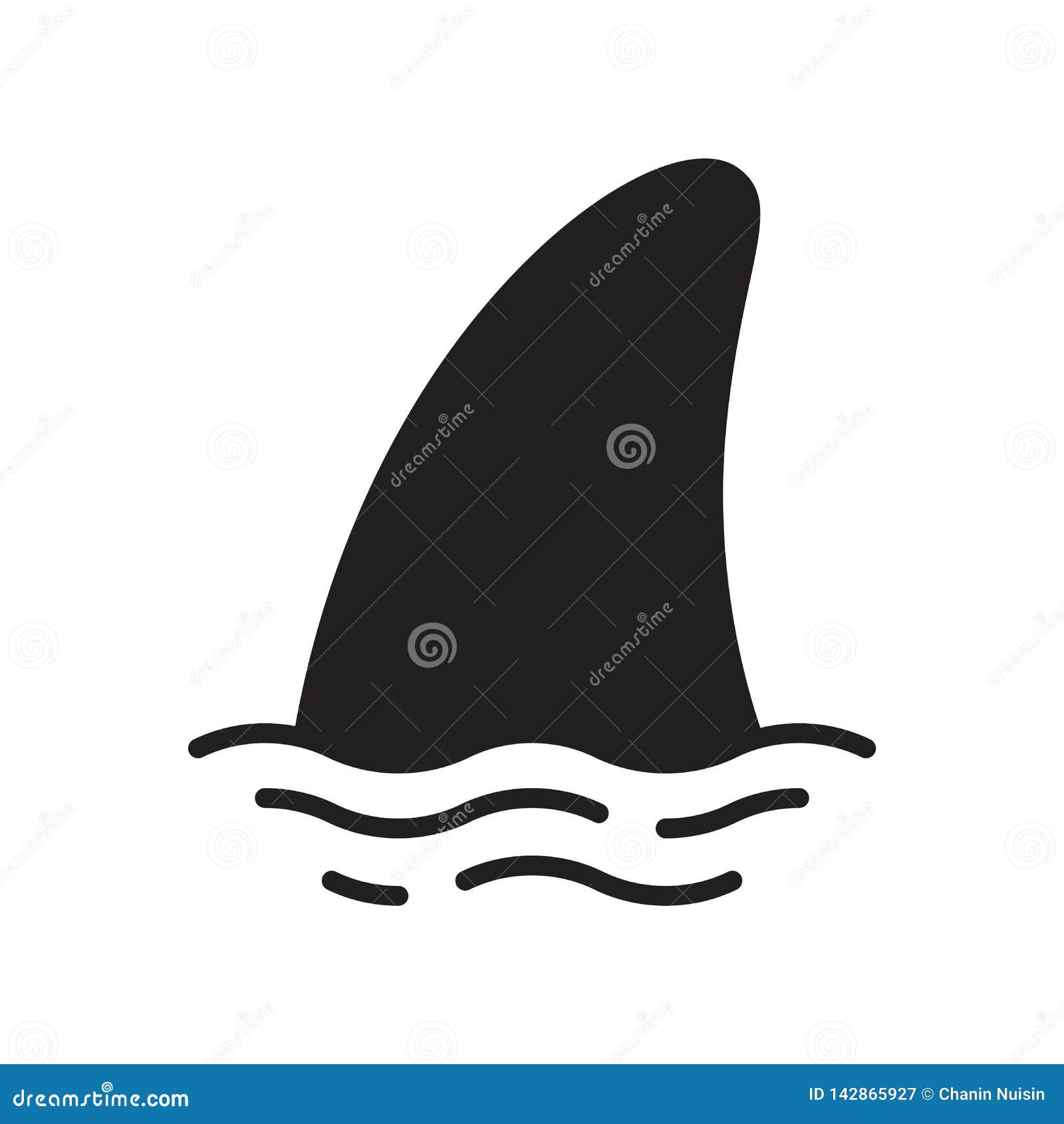 Shark Fin Icon Logo Shark Fin Icon Logo Dolphin Fish Whale Ocean Symbol ...