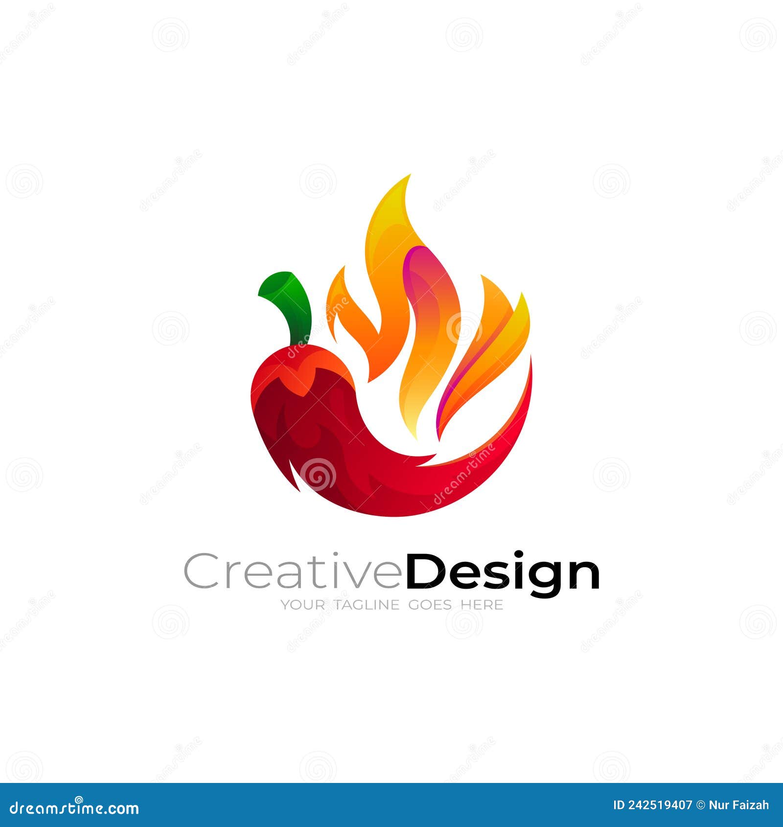 Fire And Chili Logo Design Vector, Hot Spacy Logo | CartoonDealer.com ...
