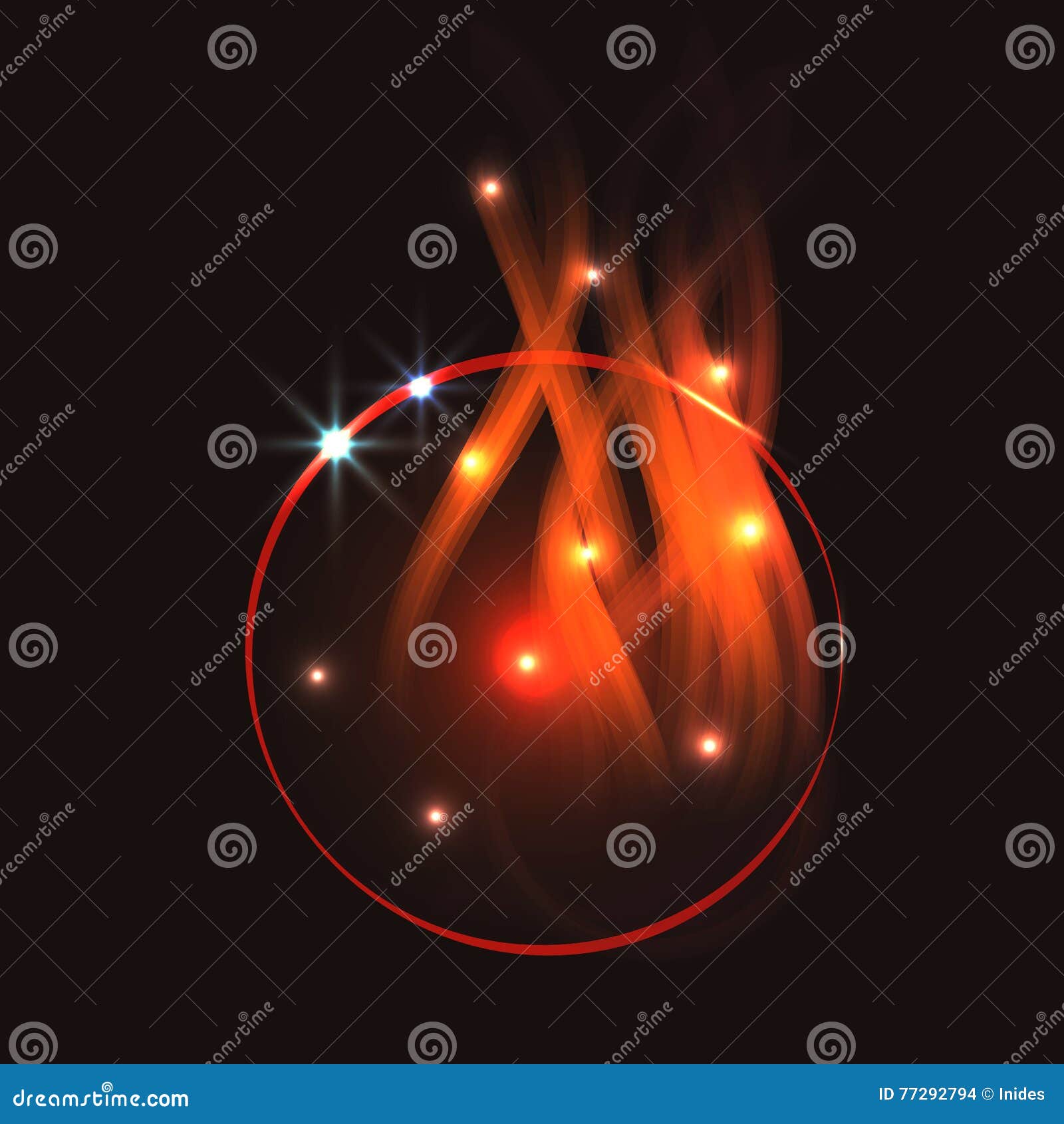 Fire Circle Abstract Shape Vector. Stock Vector - Illustration of hell ...