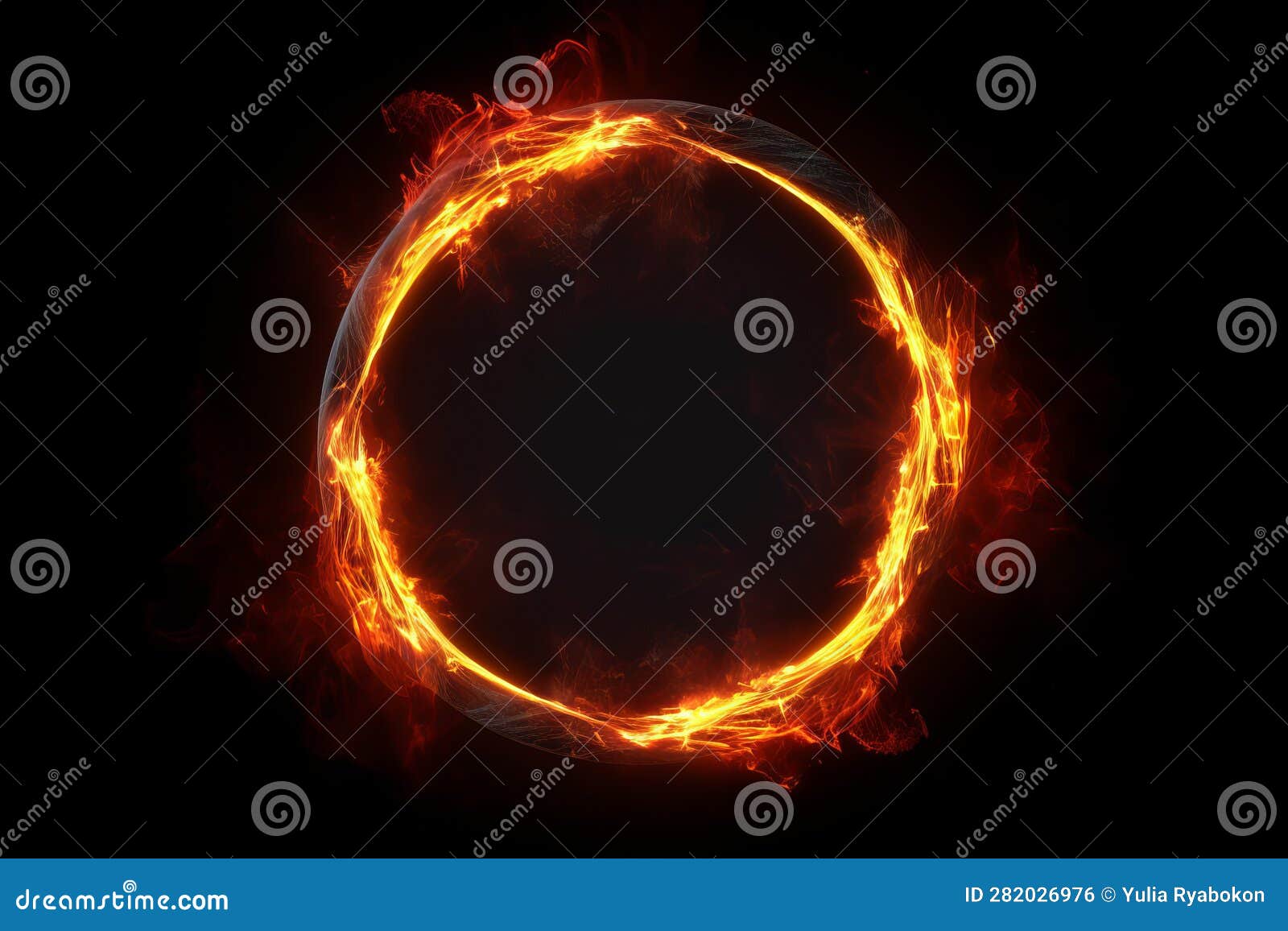 Fire Circle Frame. Generate Ai Stock Illustration - Illustration of ...