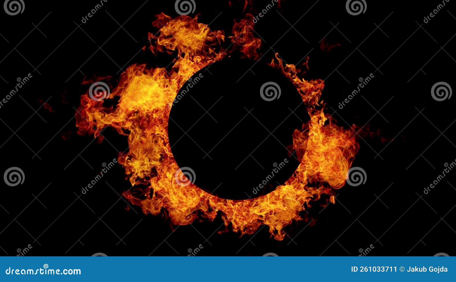 Fire Circle with Free Space for Text Stock Image - Image of beauty ...