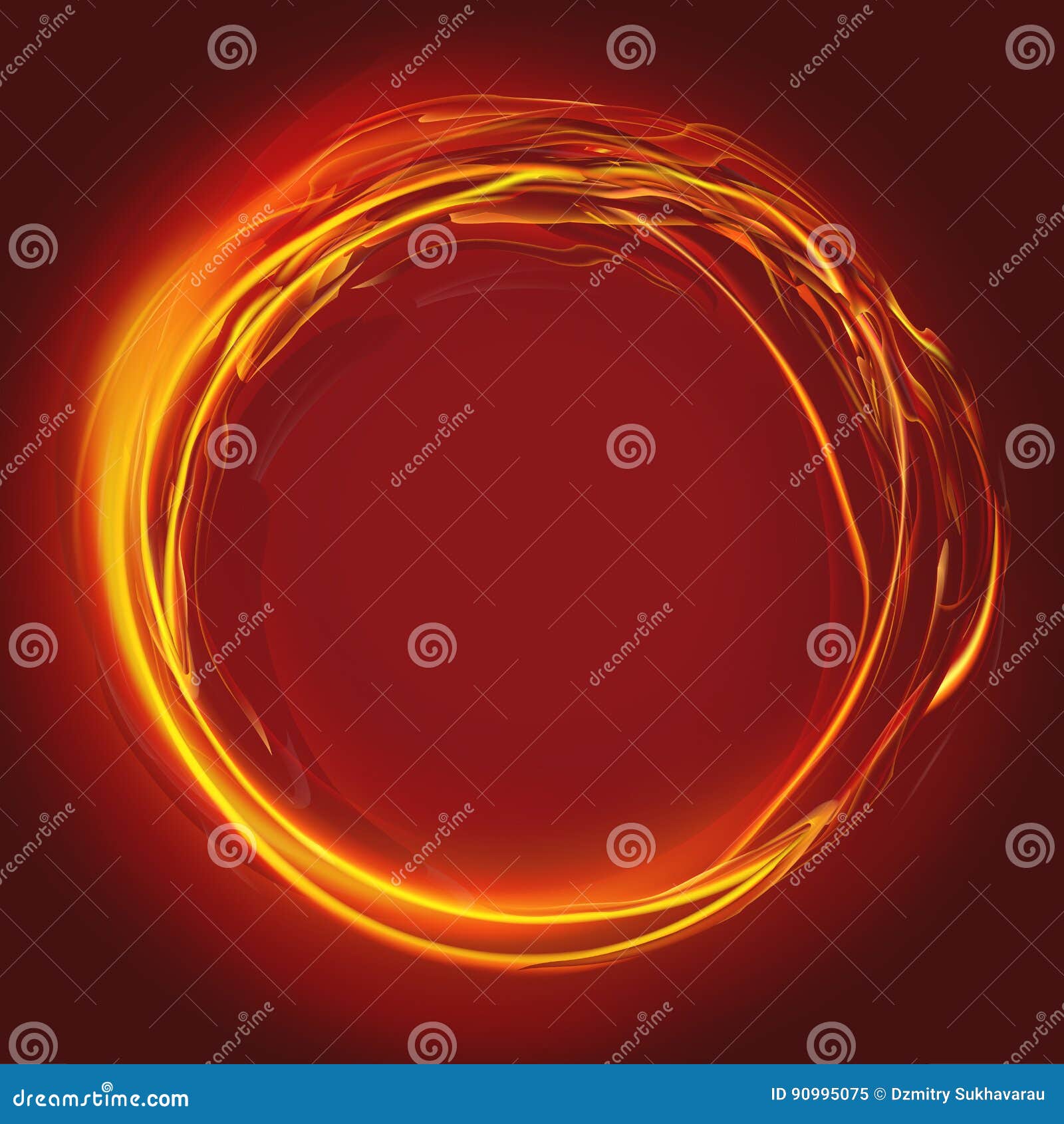 Fire Circle Template Design Stock Illustration - Illustration of ...