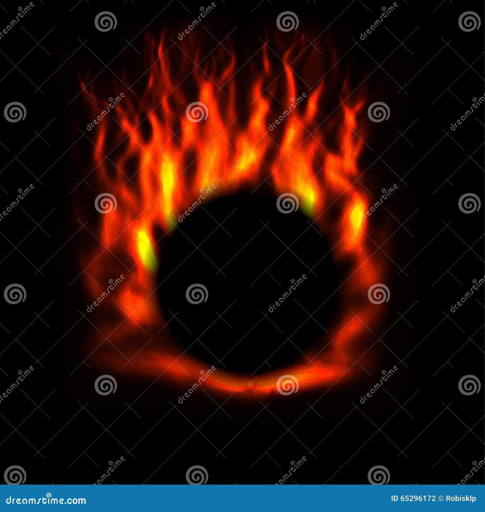 Fire Circle stock vector. Illustration of blazing, ignite - 65296172