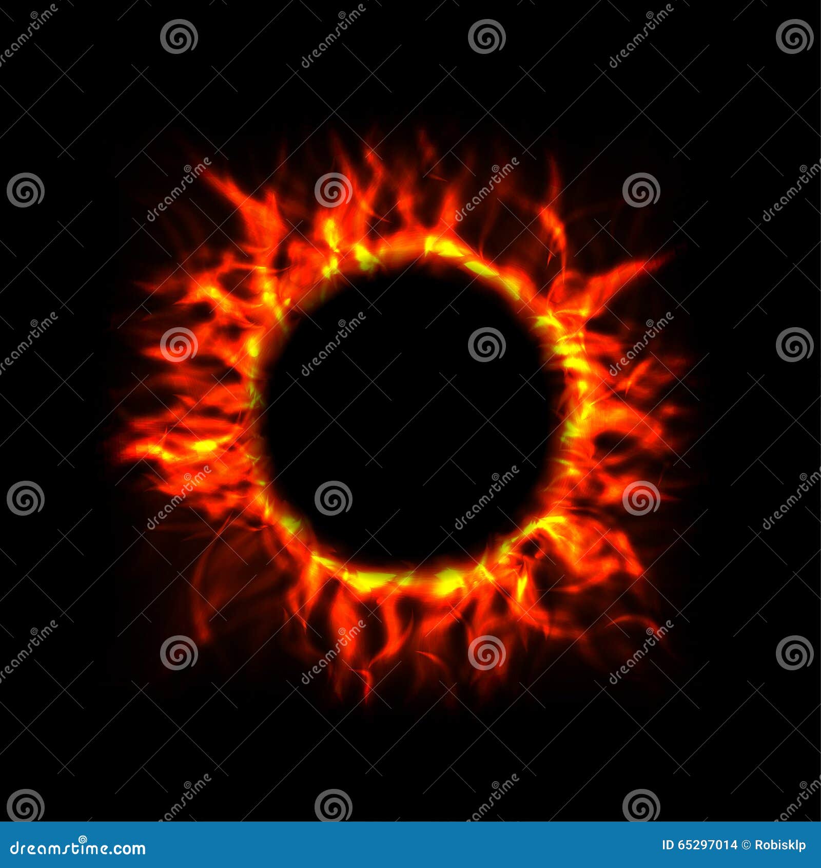 Fire Circle stock vector. Illustration of blaze, artwork - 65297014