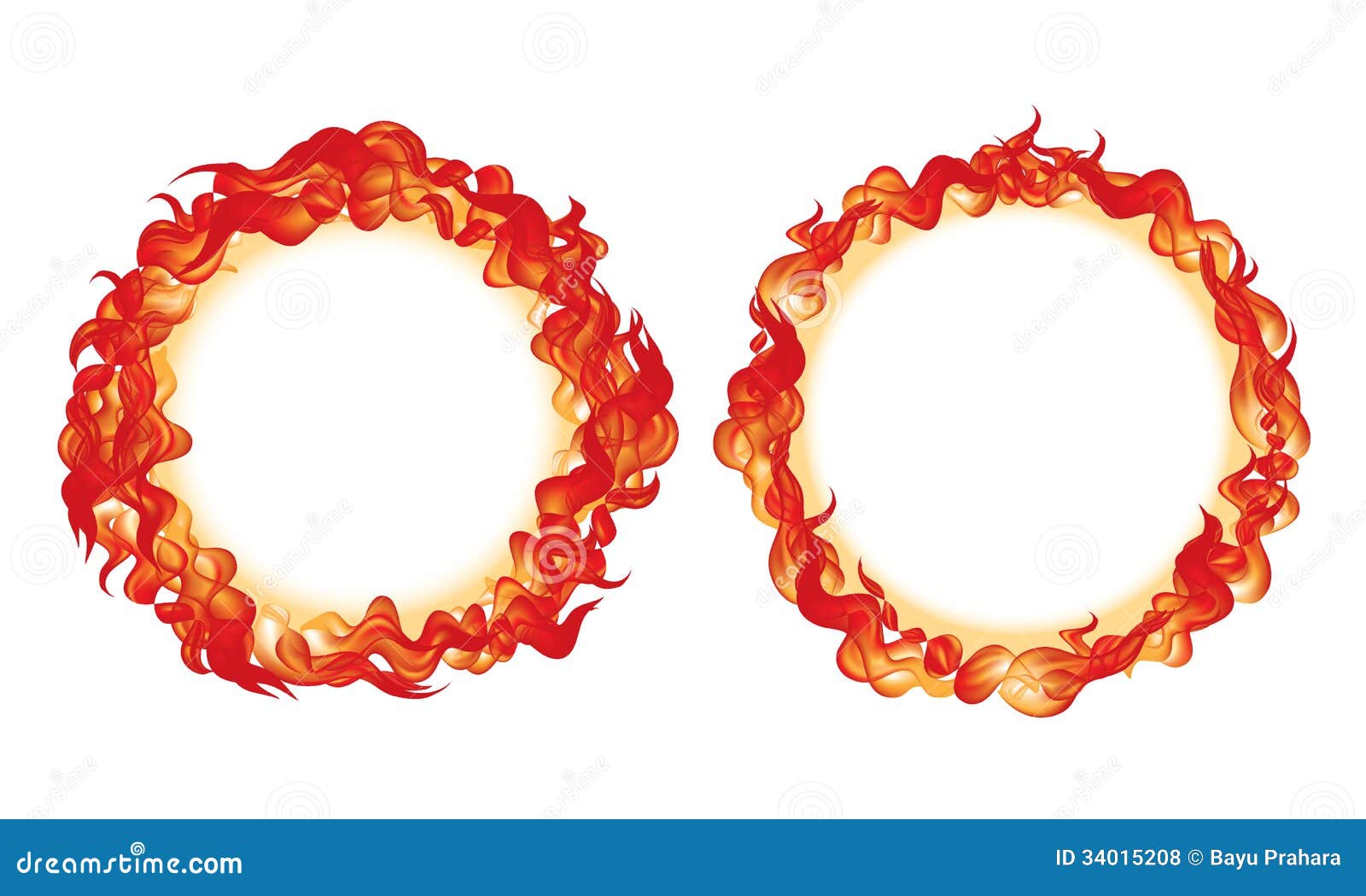Fire on Circle stock vector. Illustration of bright, isolated - 34015208