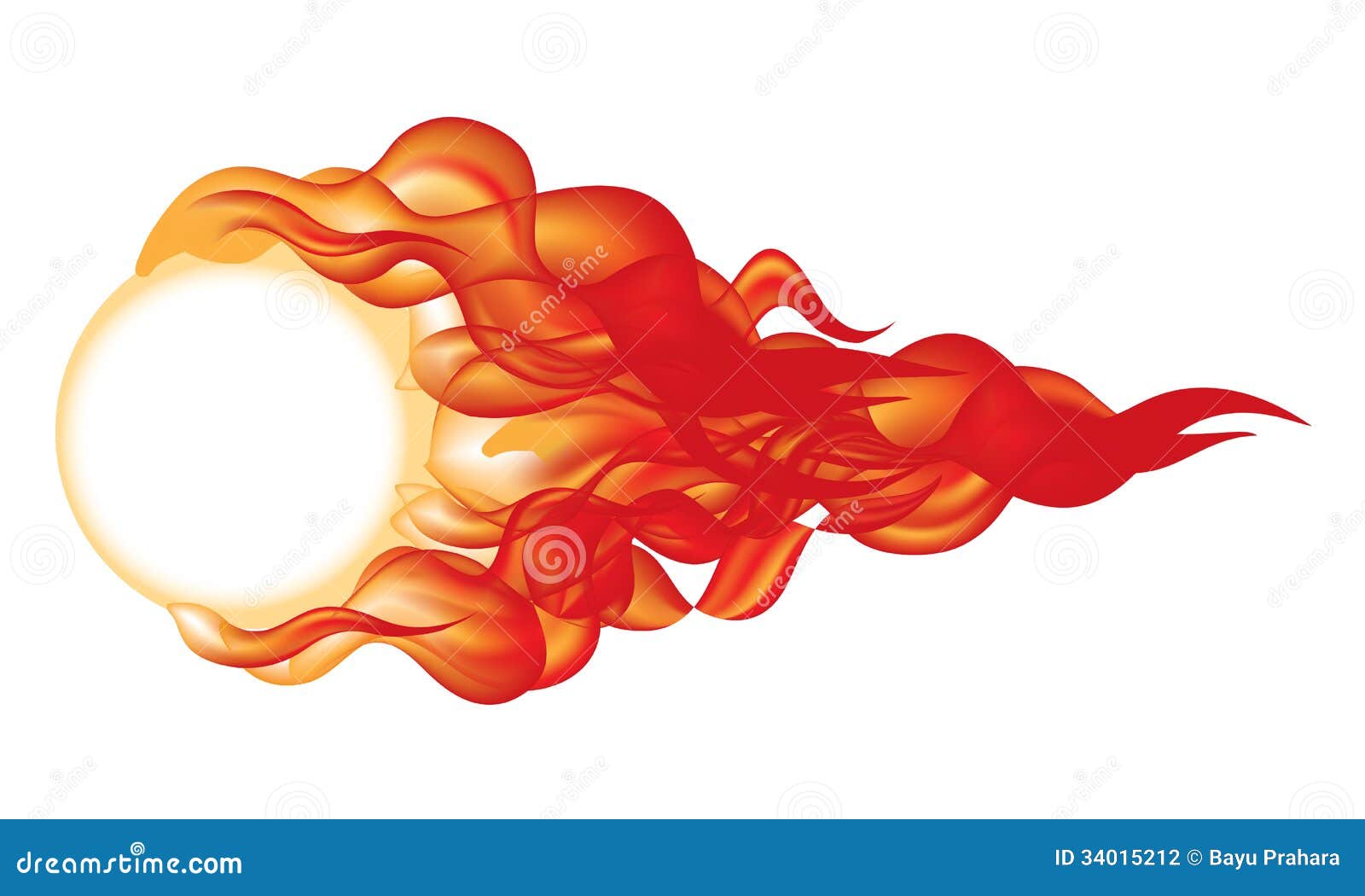 Fire on Circle stock vector. Illustration of bright, design - 34015212